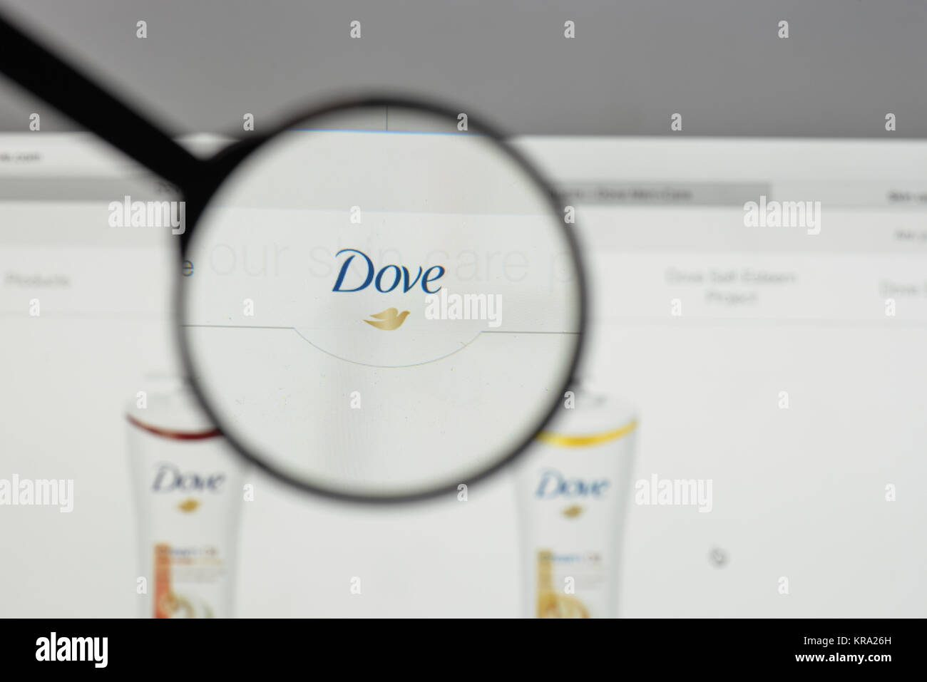 Milan, Italy - August 10, 2017: Dove logo on the website homepage Stock ...