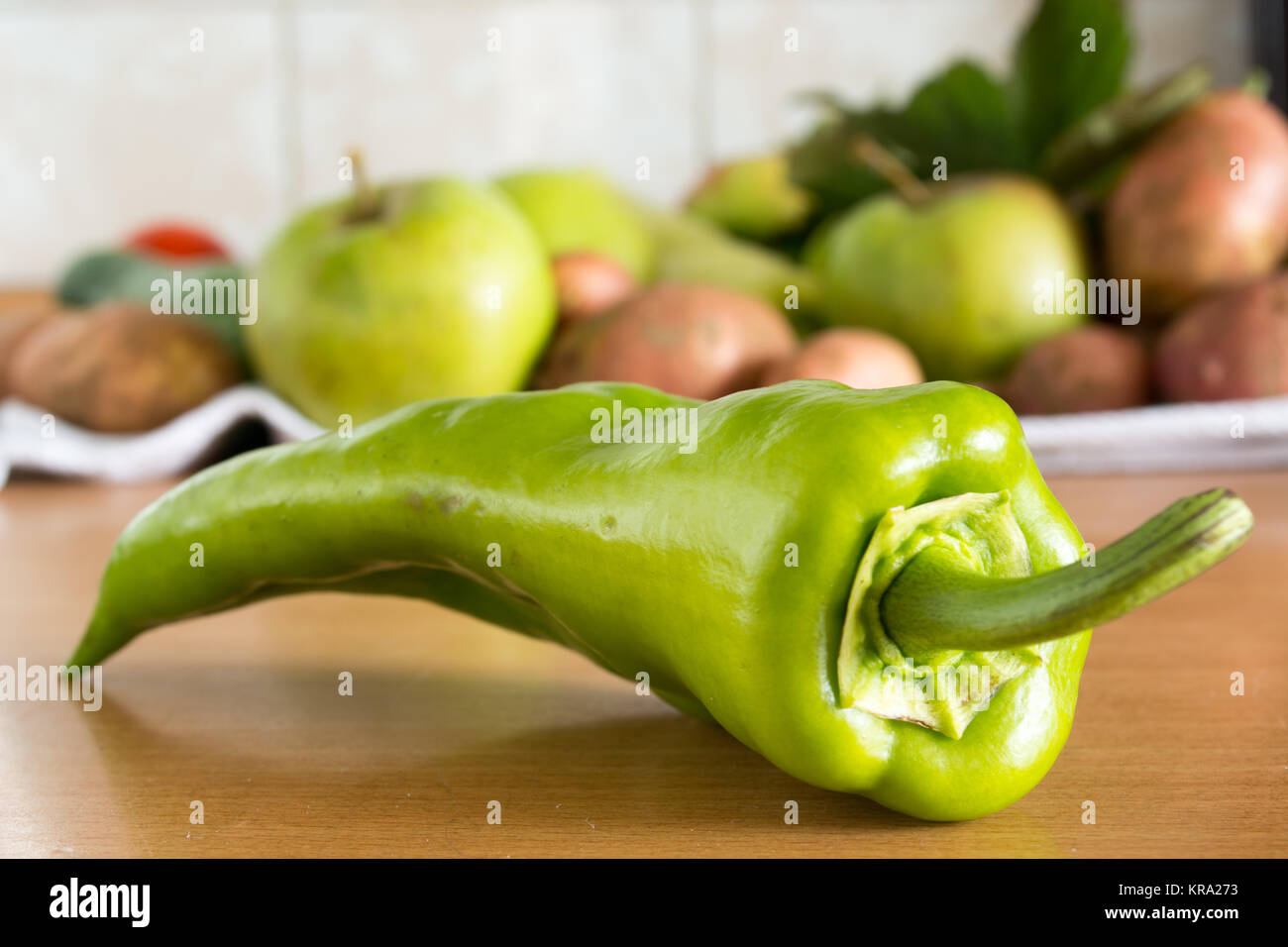 Closeup of the pepper in the kitchen Stock Photo - Alamy