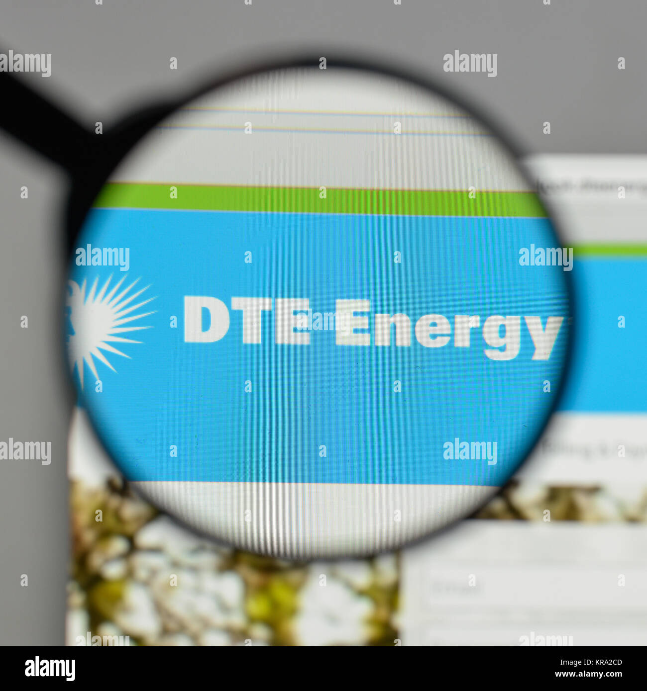 Milan, Italy - August 10, 2017: DTE Energy logo on the website homepage Stock Photo - Alamy