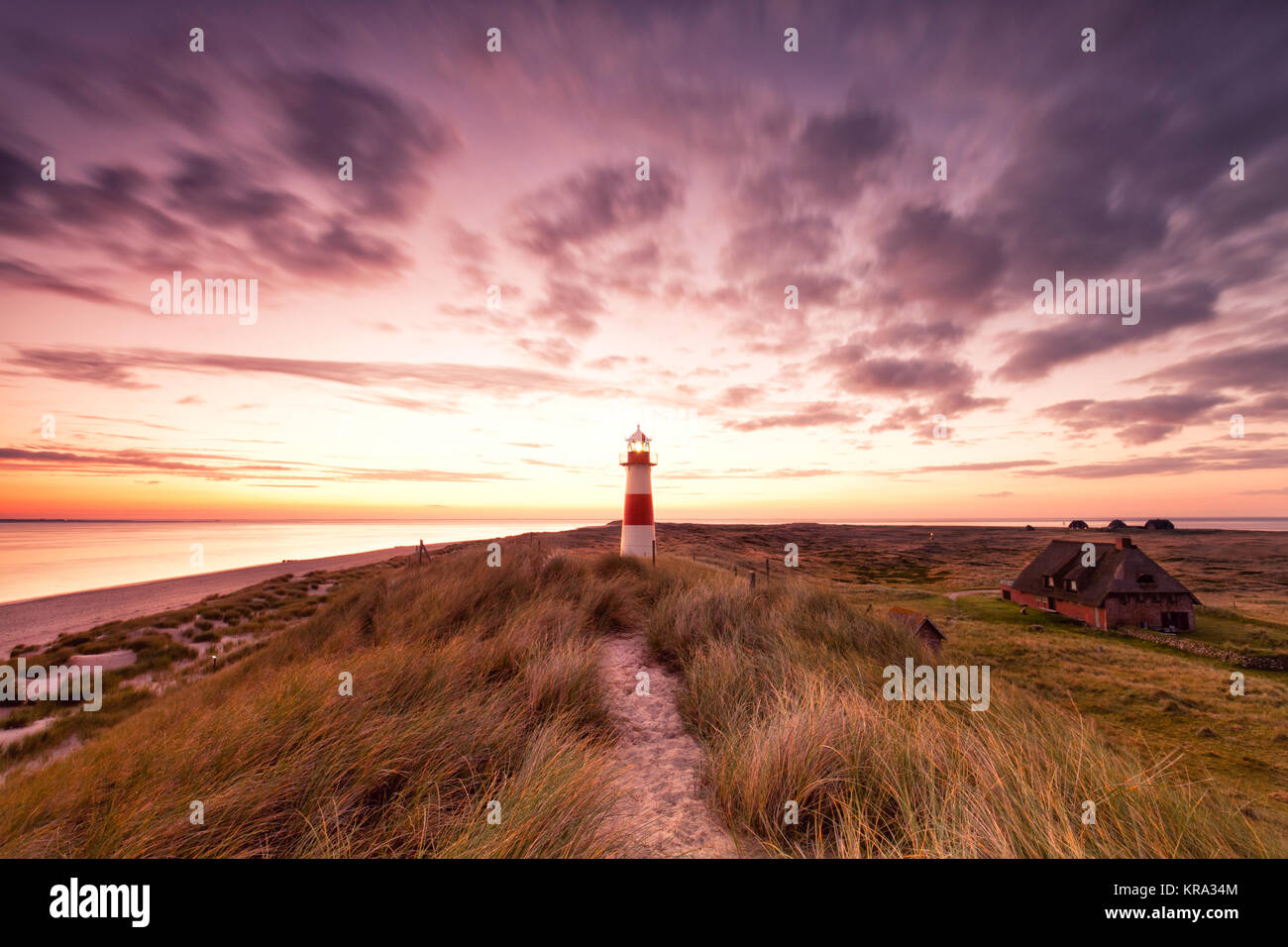 lighthouse sylt sunrise Stock Photo - Alamy