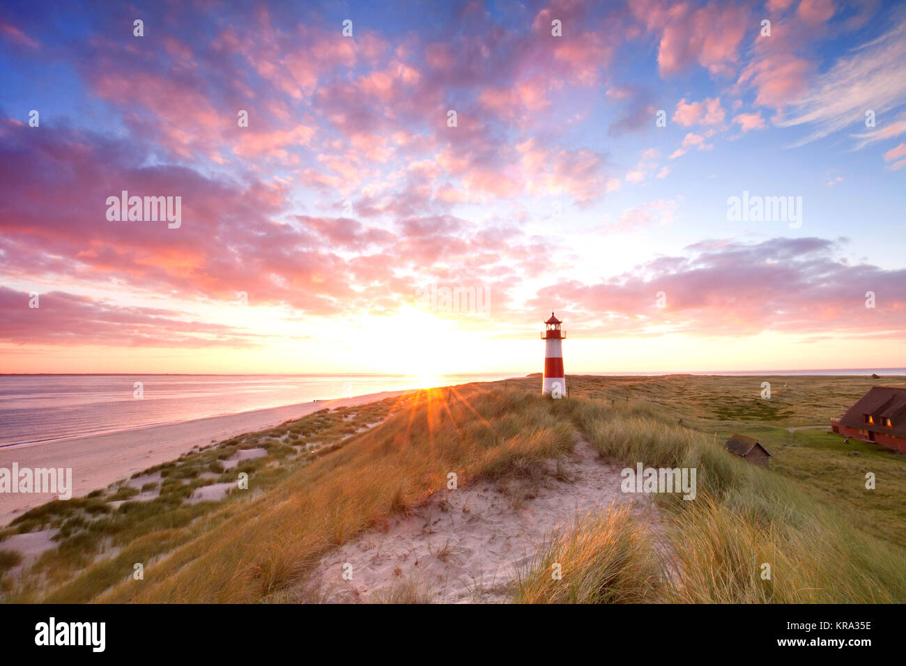 lighthouse sylt sunrise Stock Photo - Alamy