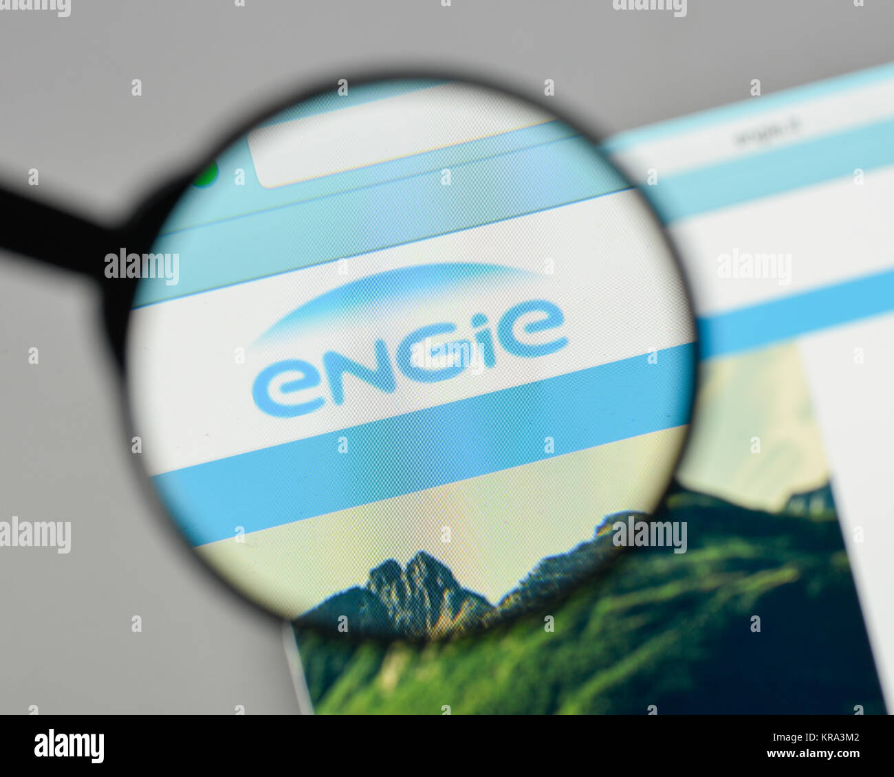 Milan, Italy - August 10, 2017: Engie logo on the website homepage ...