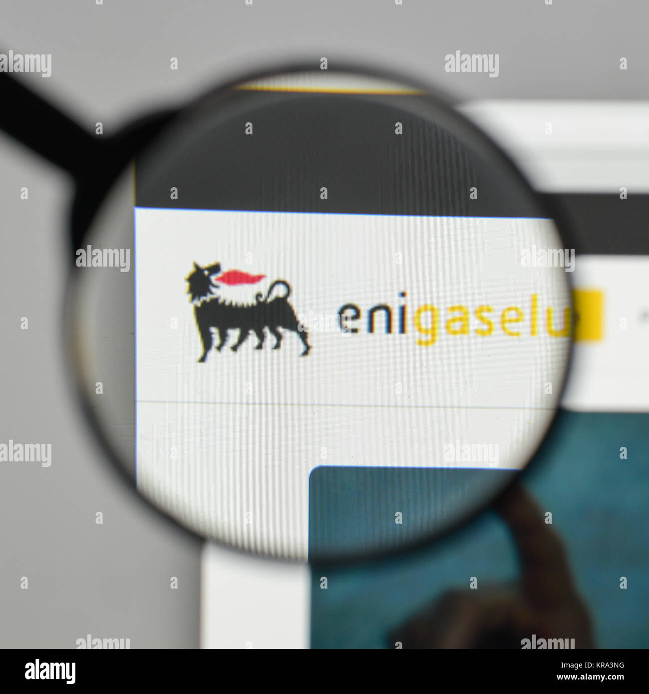 Milan, Italy - August 10, 2017: ENI logo on the website homepage Stock ...