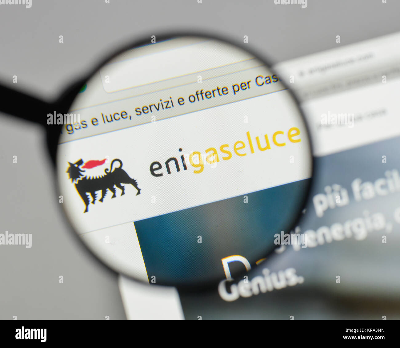 Milan, Italy - August 10, 2017: ENI logo on the website homepage Stock ...
