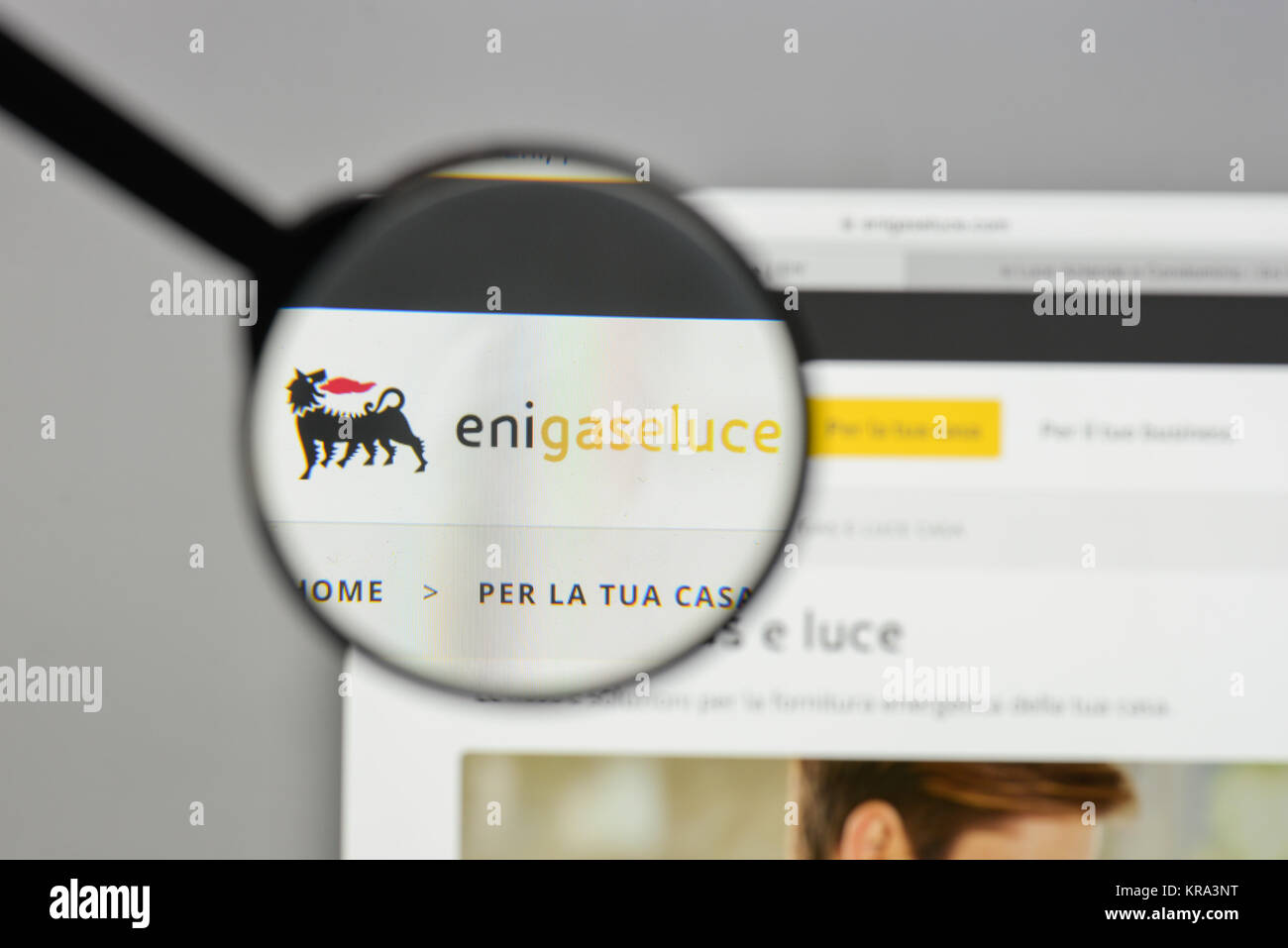 Milan, Italy - August 10, 2017: ENI logo on the website homepage Stock ...