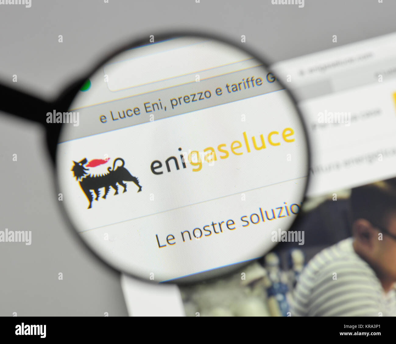 Milan, Italy - August 10, 2017: ENI logo on the website homepage Stock ...