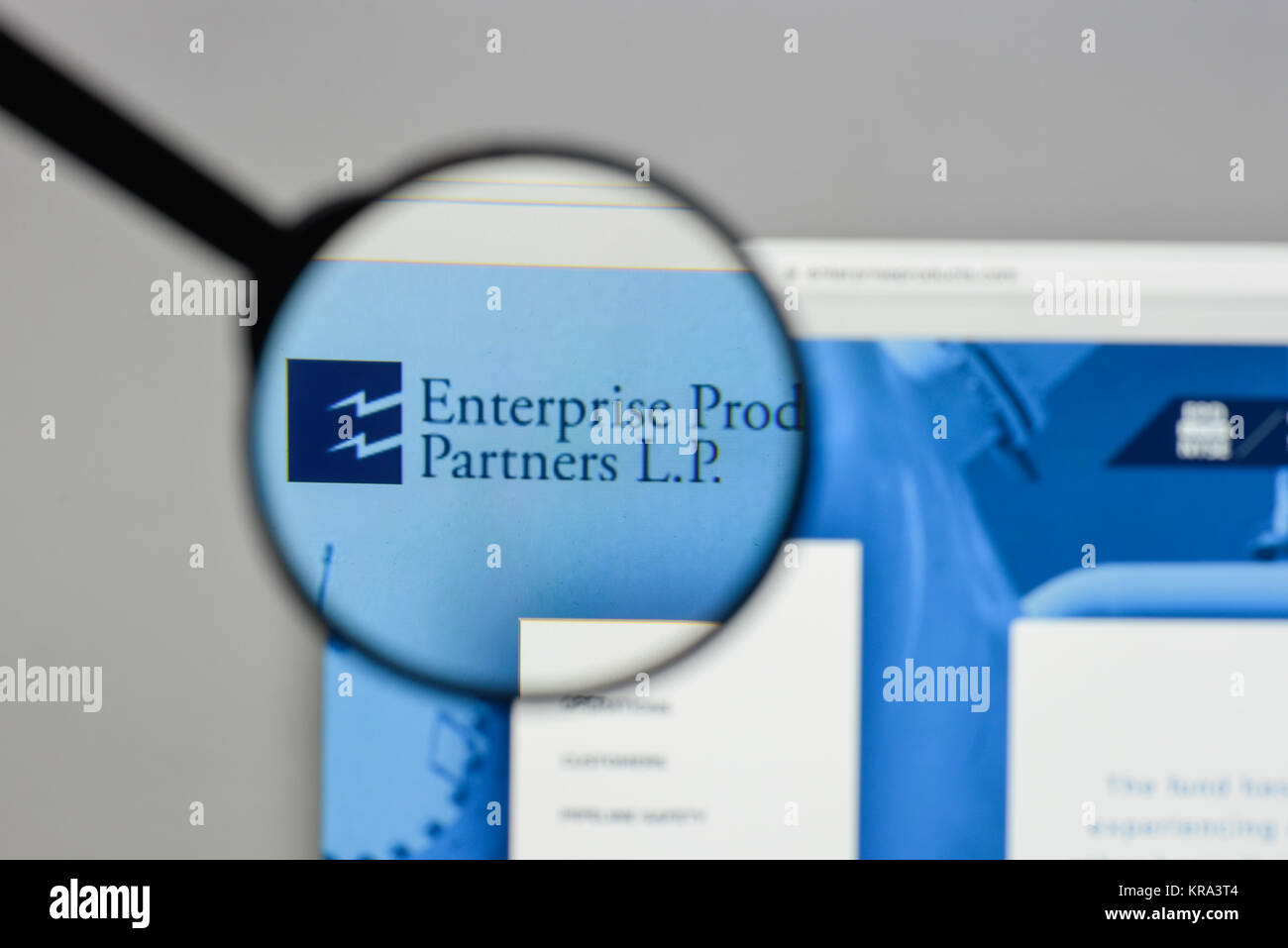 Milan, Italy - August 10, 2017: Enterprise Products Partners logo on ...