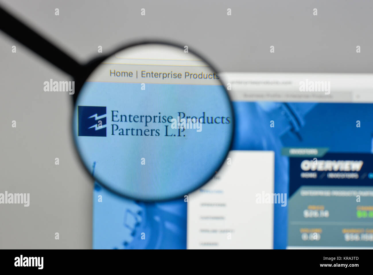 Milan, Italy - August 10, 2017: Enterprise Products Partners logo on ...