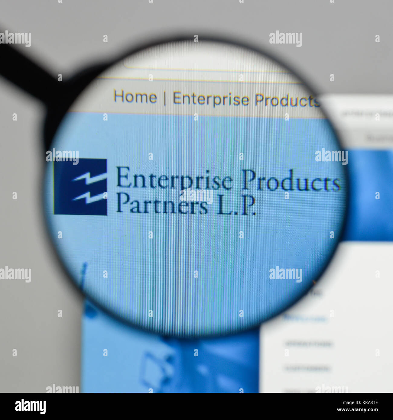 Milan, Italy - August 10, 2017: Enterprise Products Partners logo on ...