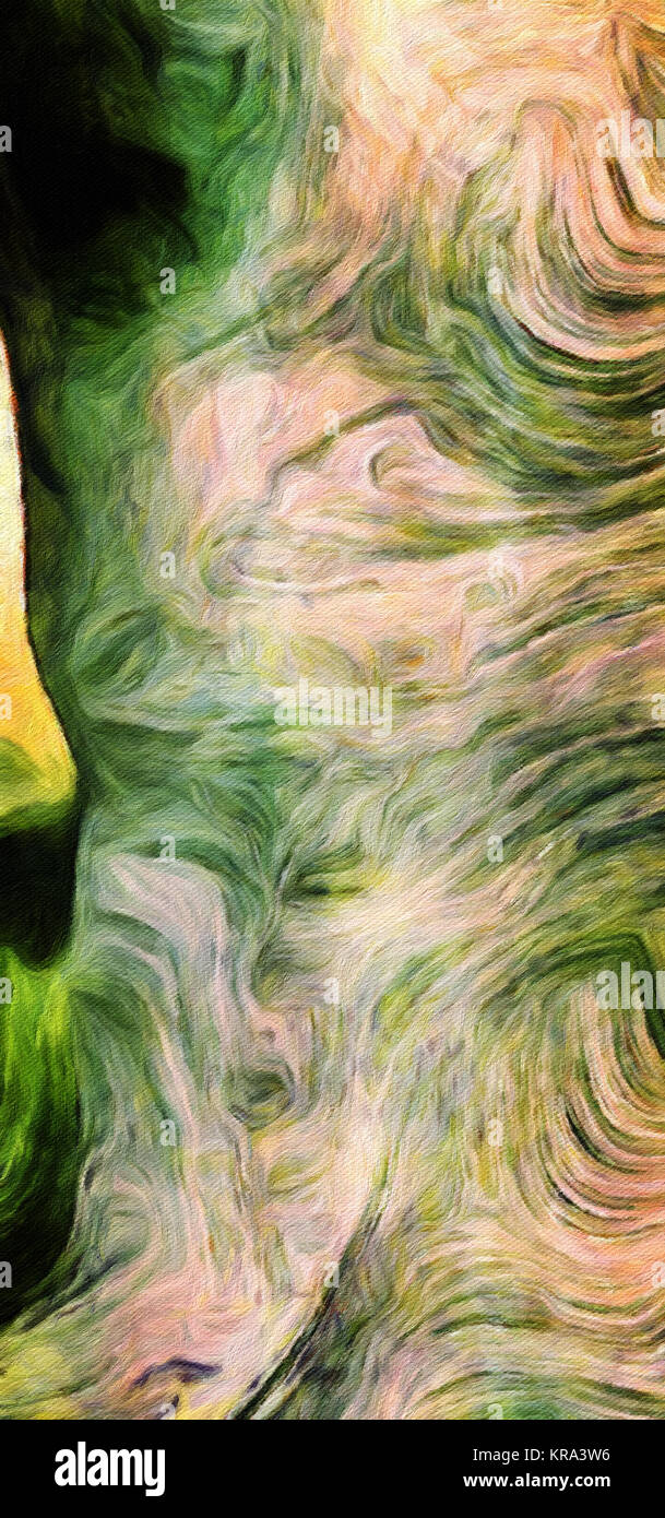 Fluid lines of green colors movement. 3D rendering Stock Photo - Alamy