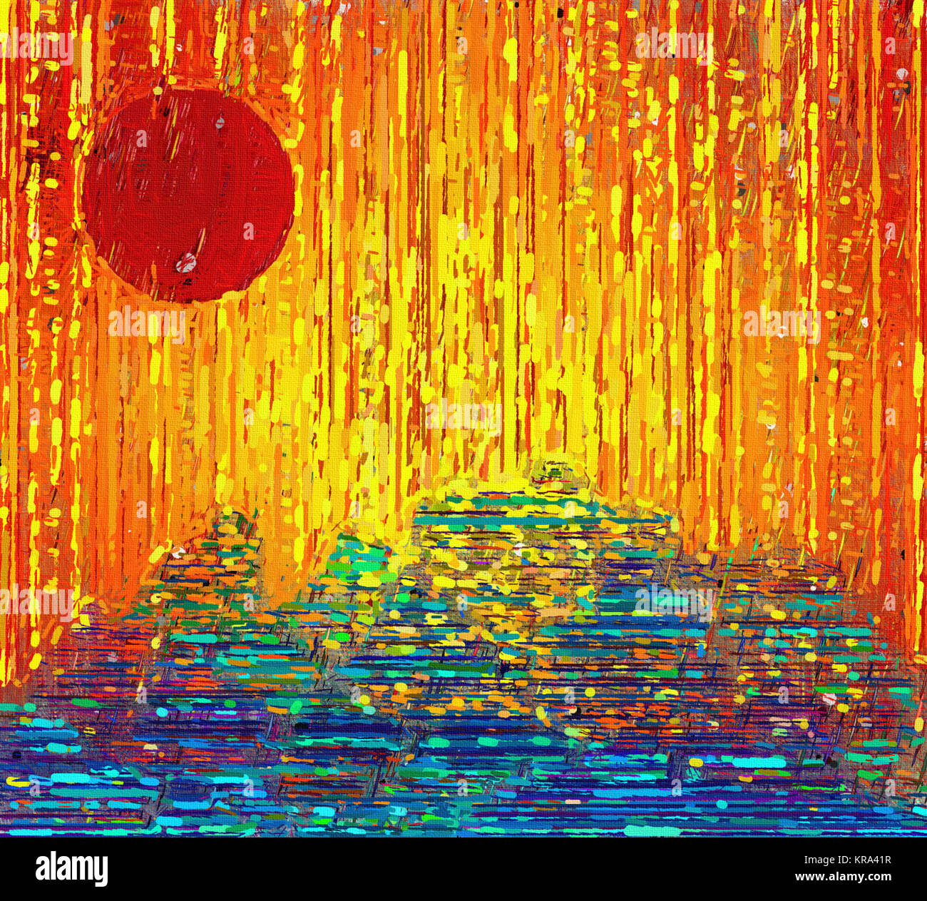 Red sun dawn Stock Photo - Alamy