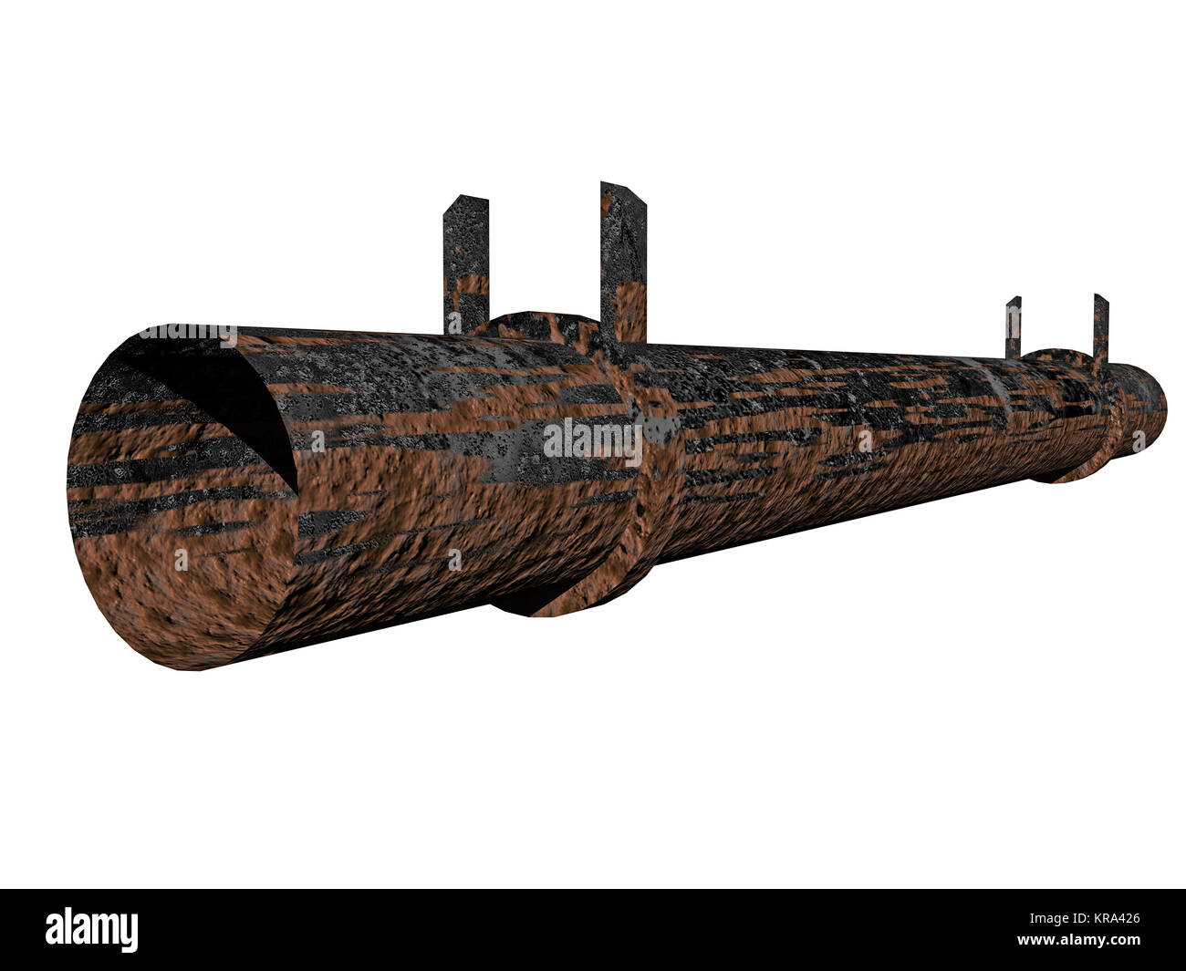 rusty pipeline isolated Stock Photo - Alamy