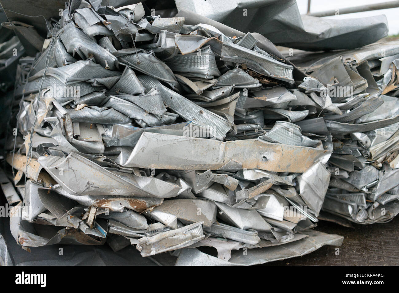 aluminum waste prepare for recycle Stock Photo - Alamy