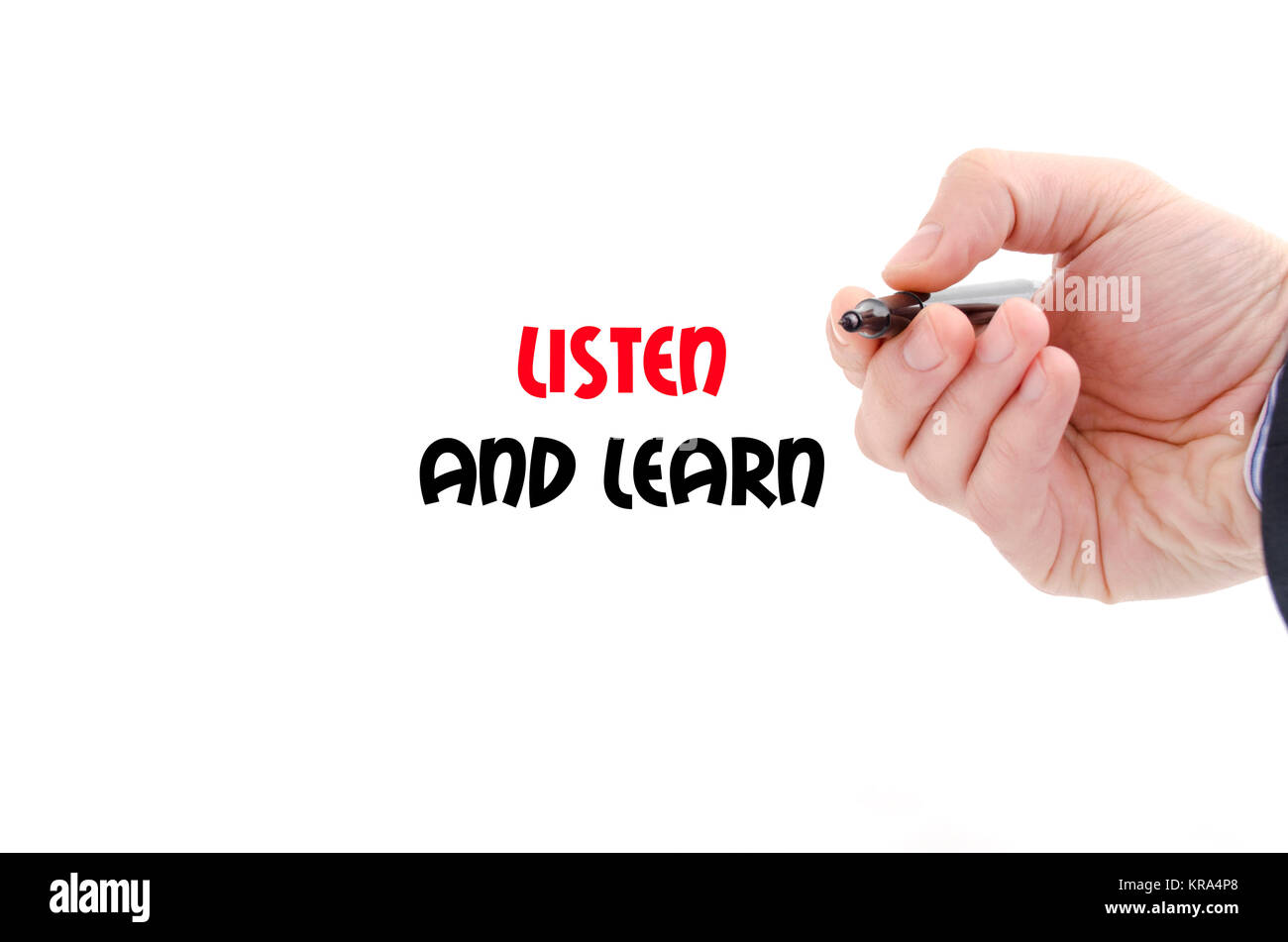 Listen and learn text concept Stock Photo - Alamy Listen and learn text concept Stock Photo - Alamy