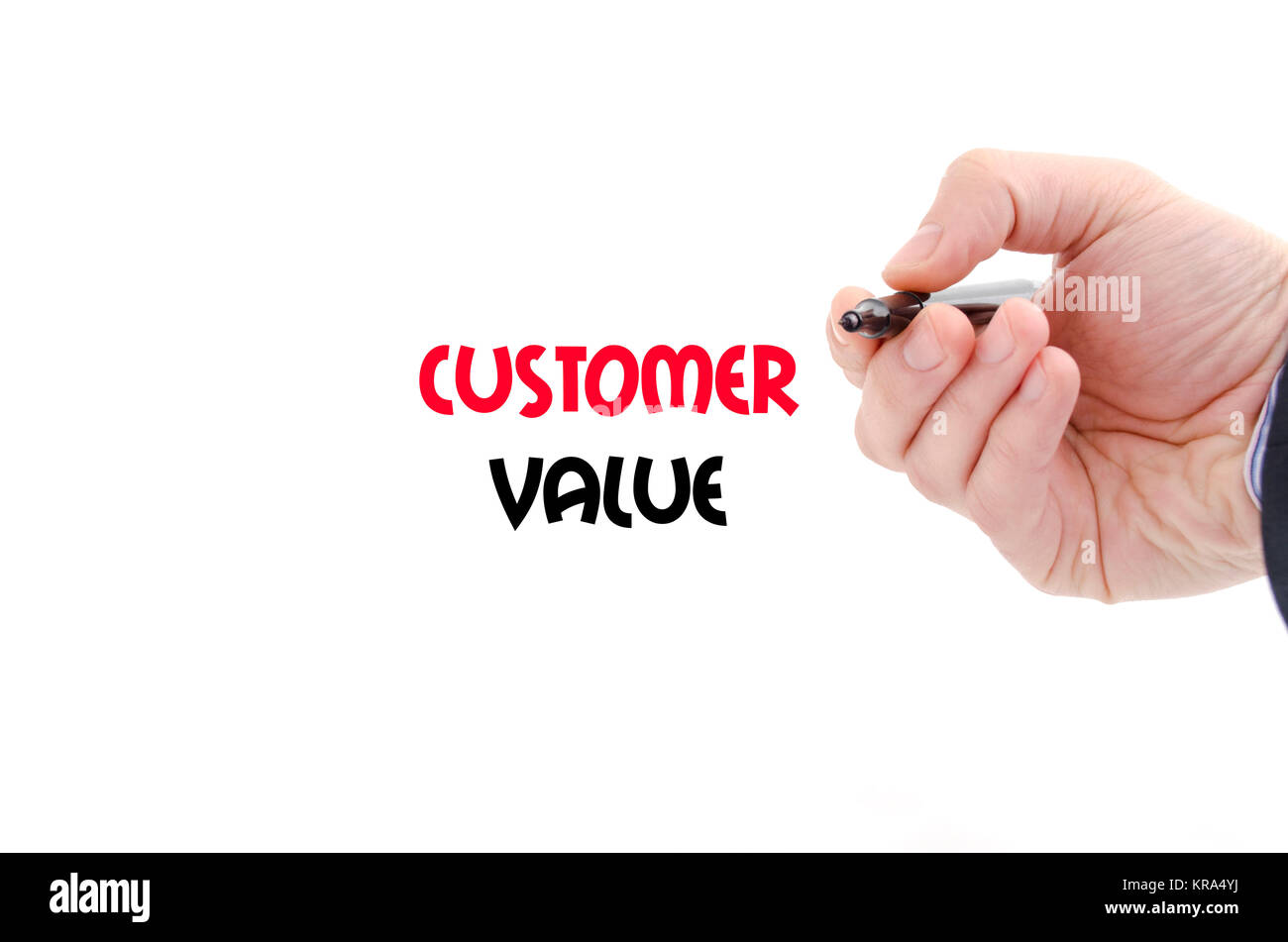 Customer value text concept Stock Photo - Alamy