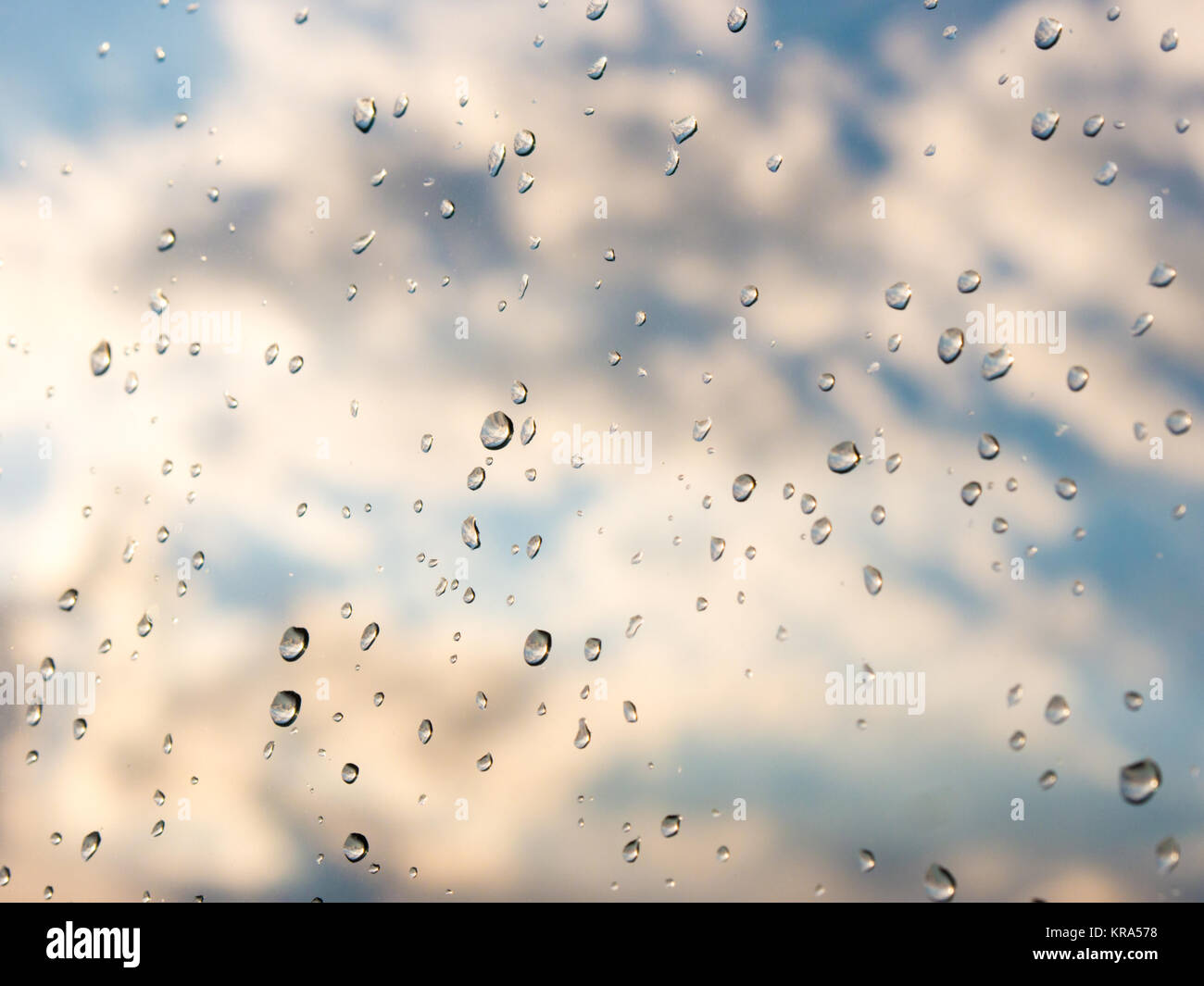 drops of rain on window glass Stock Photo - Alamy