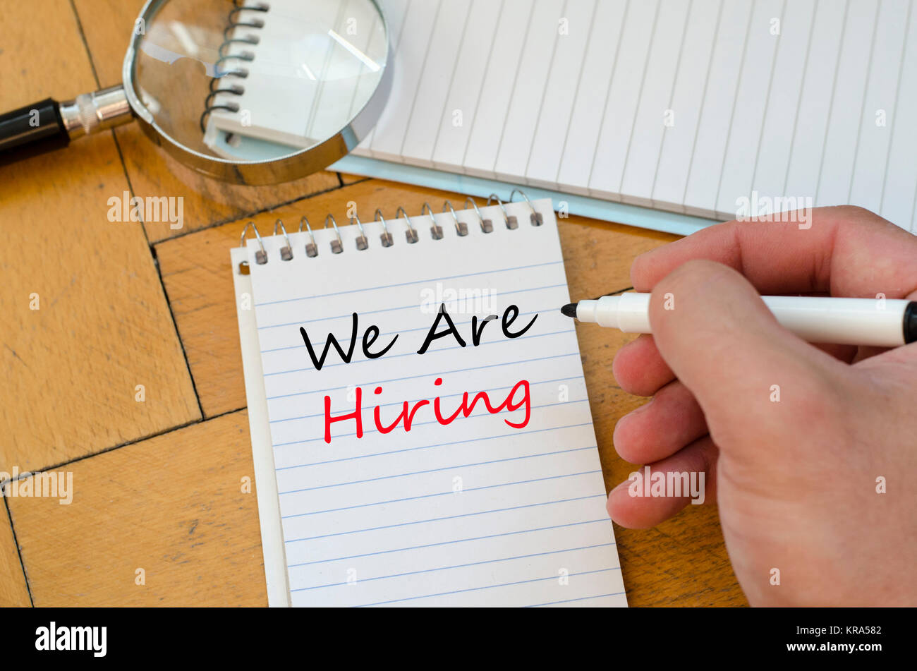 We are hiring text concept Stock Photo - Alamy