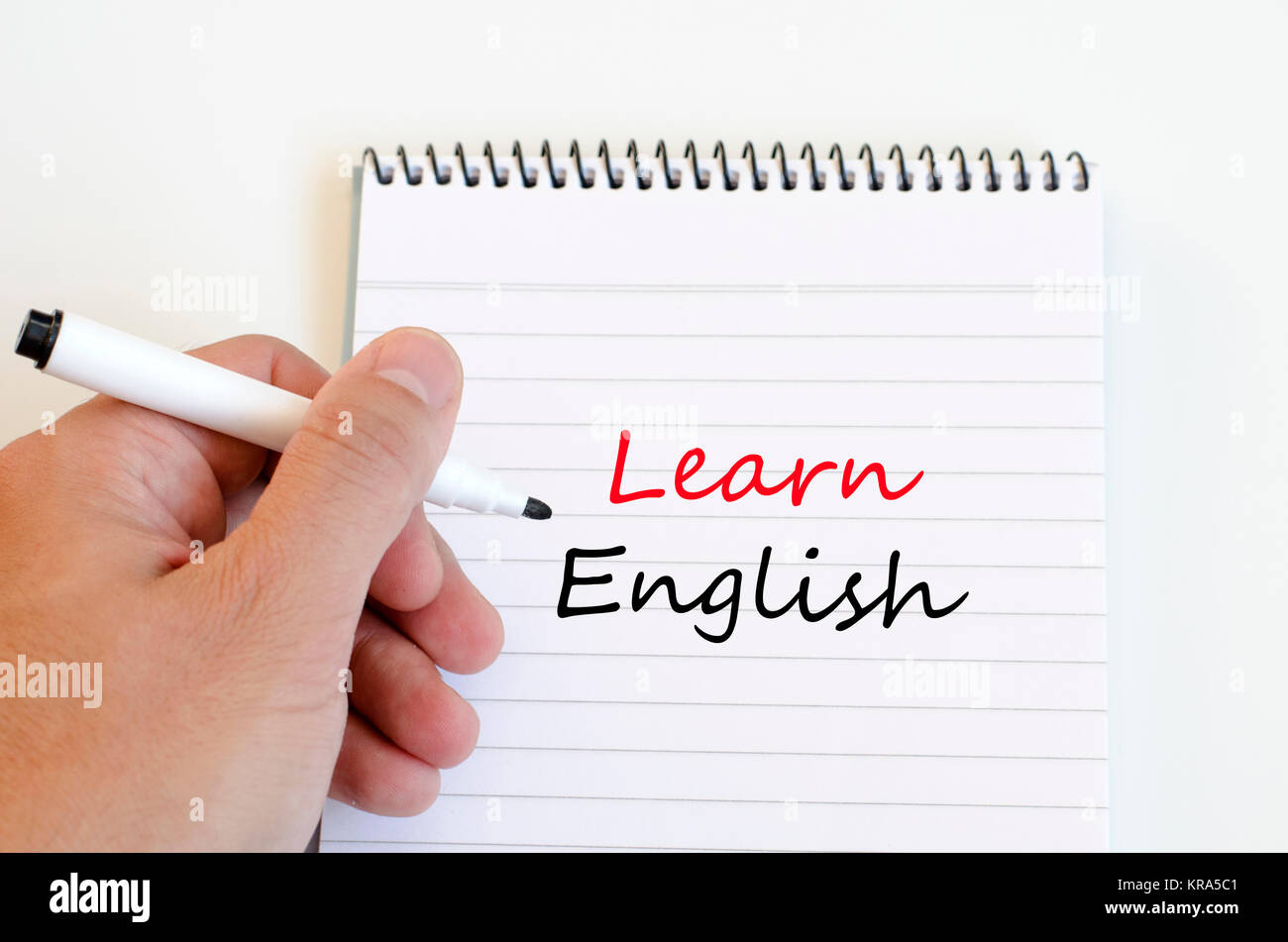 Learn english text concept Stock Photo - Alamy
