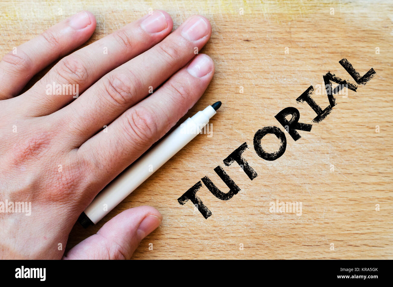 Tutorial text concept Stock Photo - Alamy