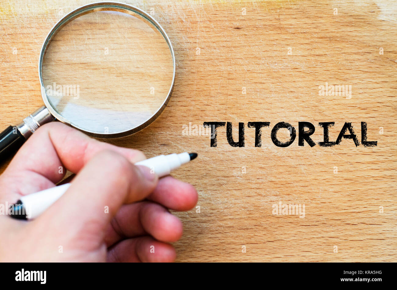 Tutorial text concept Stock Photo - Alamy