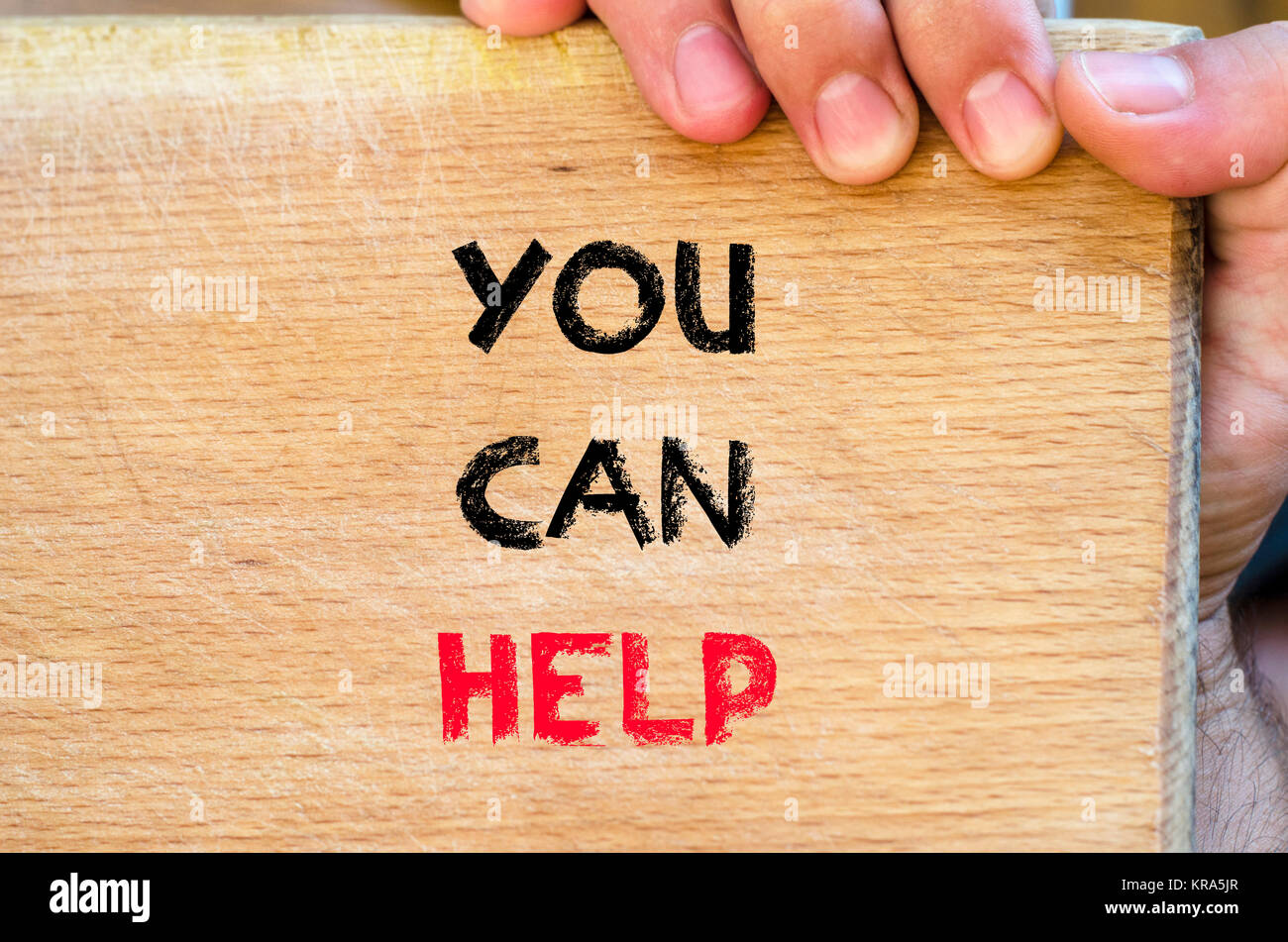 You can help text concept Stock Photo - Alamy