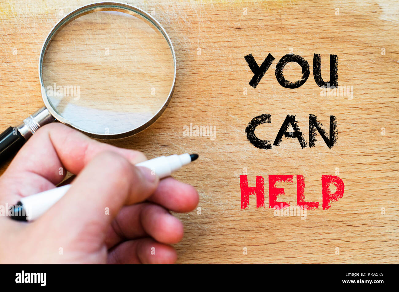 You can help text concept Stock Photo - Alamy