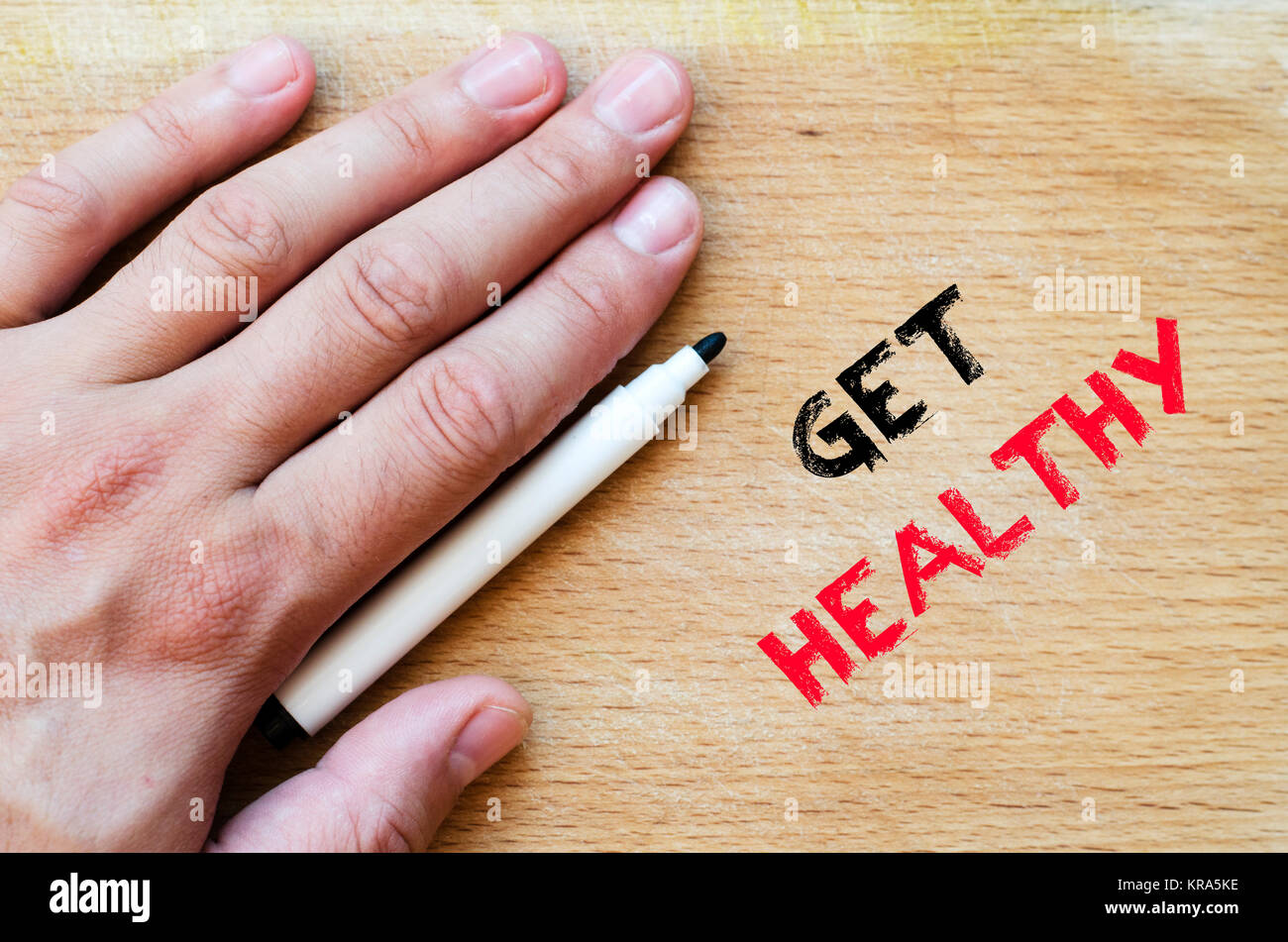 Get healthy text concept Stock Photo - Alamy