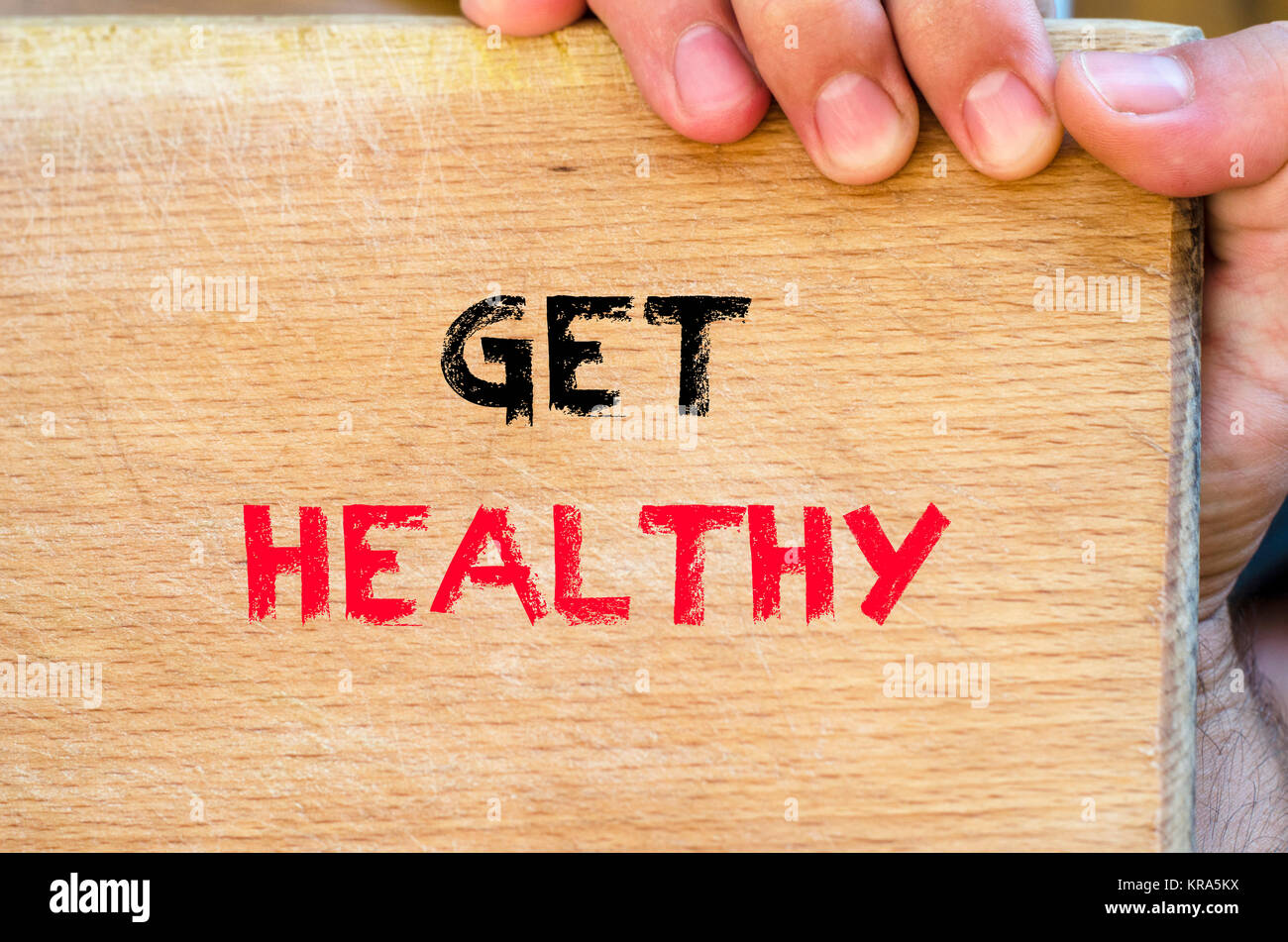 Get healthy text concept Stock Photo - Alamy