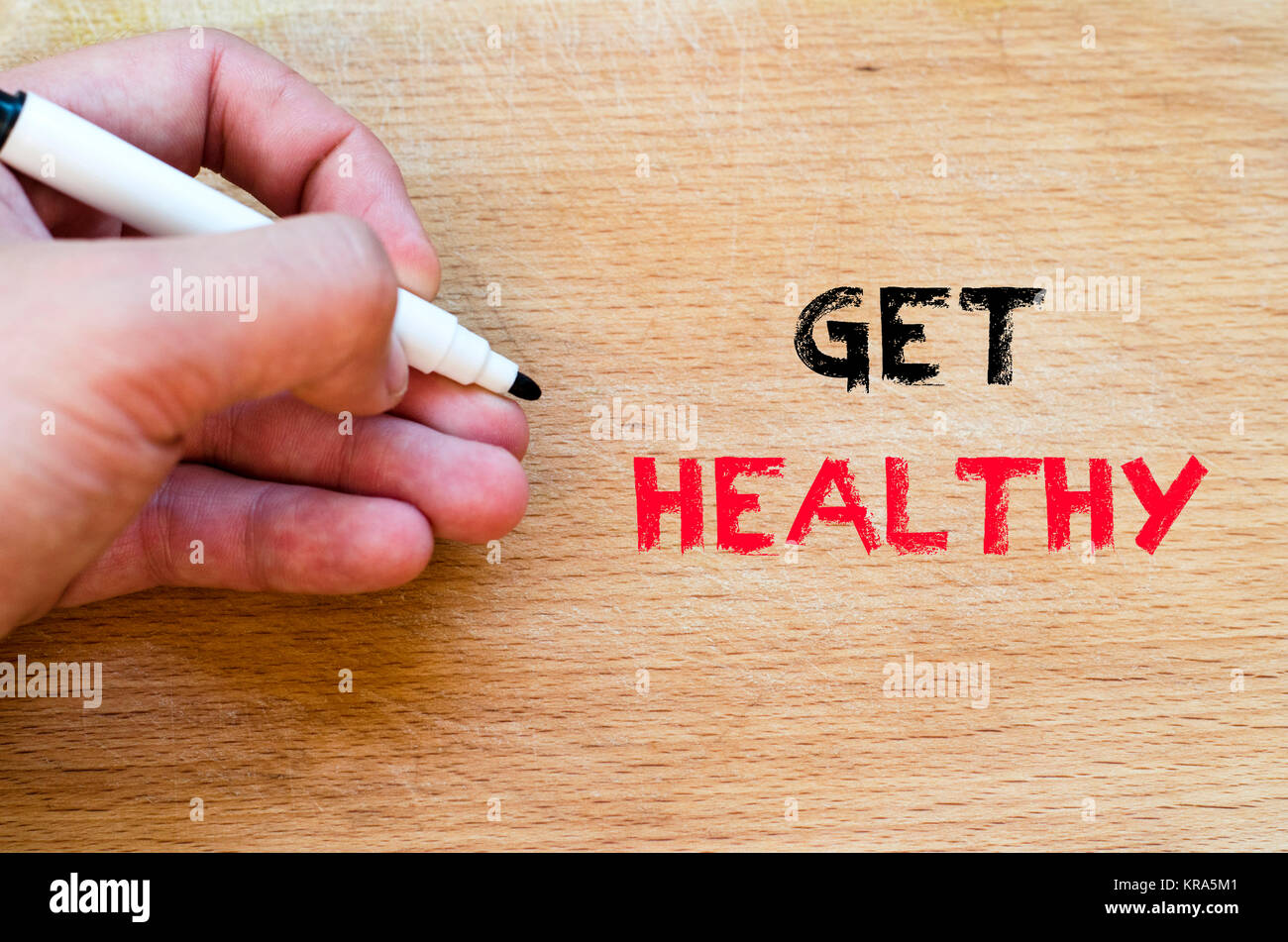Get healthy text concept Stock Photo - Alamy