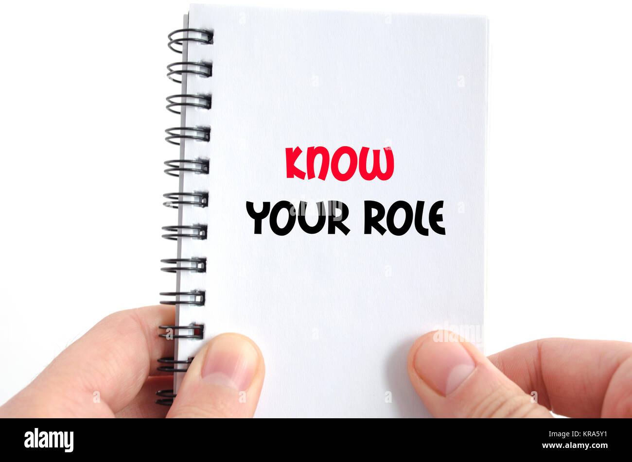 Know your role text concept Stock Photo - Alamy