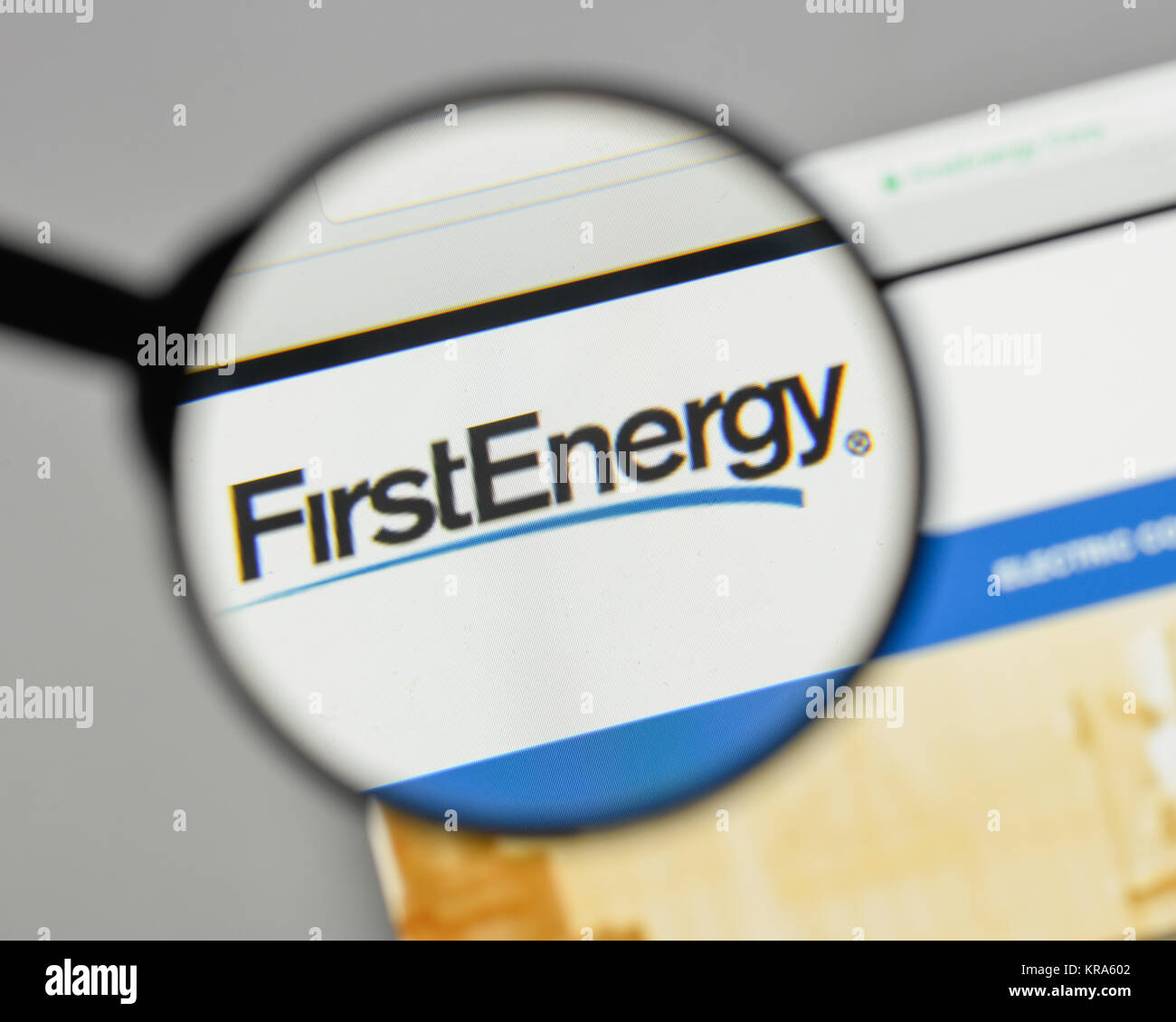 Milan, Italy - August 10, 2017: First Energy logo on the website ...