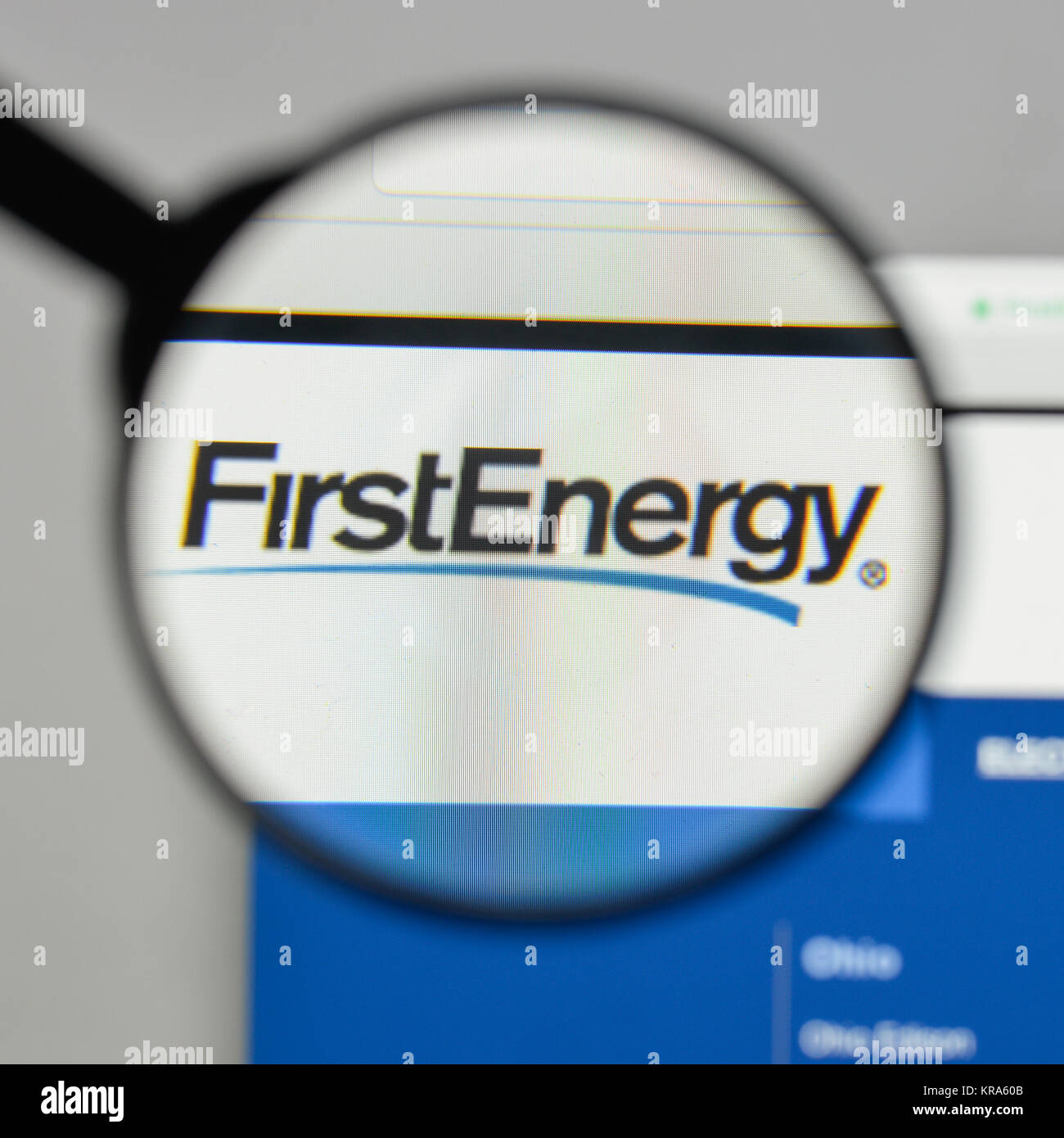 Milan, Italy - August 10, 2017: First Energy logo on the website ...