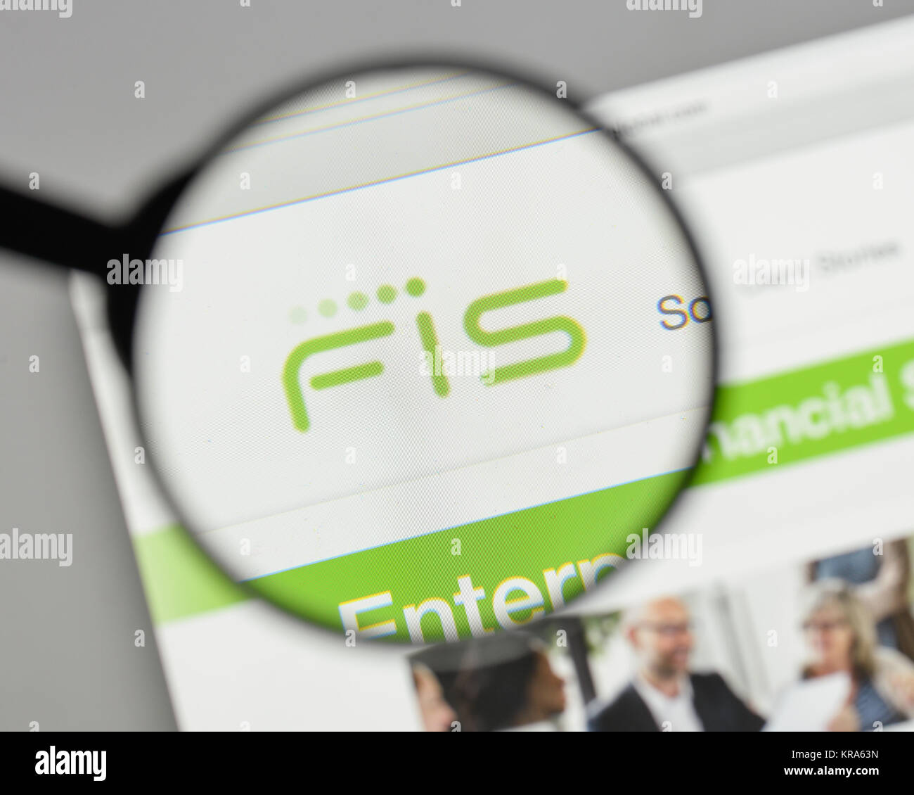 Milan, Italy - August 10, 2017: FIS logo on the website homepage Stock ...