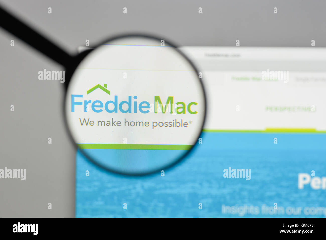 Milan, Italy - August 10, 2017: Freddie Mac logo on the website ...