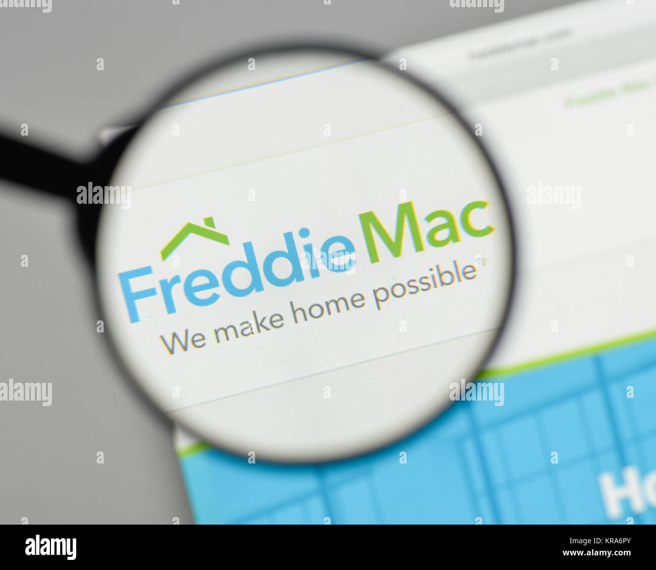 Milan, Italy - August 10, 2017: Freddie Mac logo on the website ...