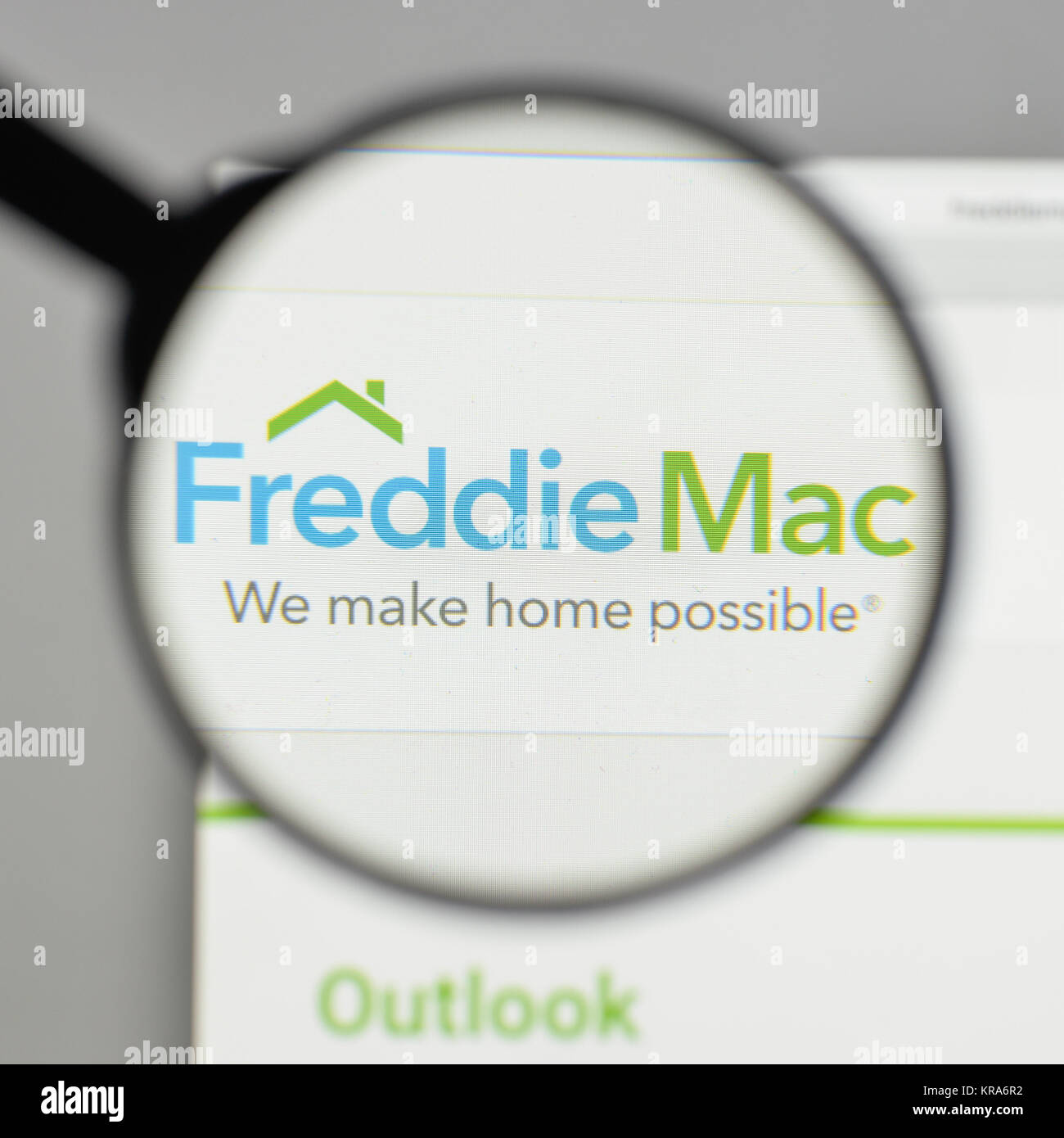 Milan, Italy - August 10, 2017: Freddie Mac logo on the website ...