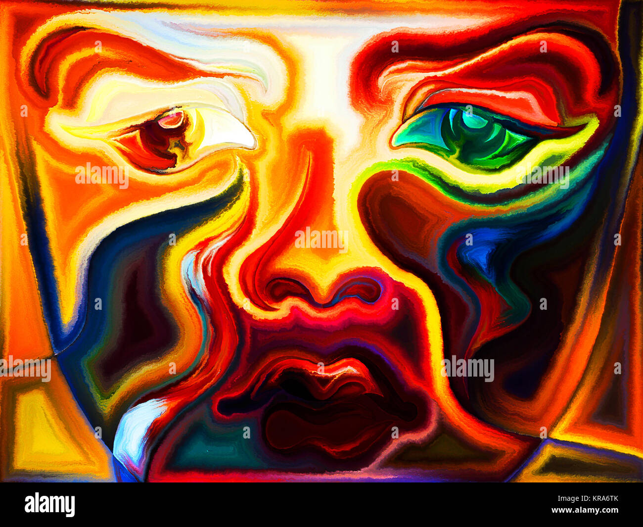 Colors of Female Portrait Stock Photo - Alamy