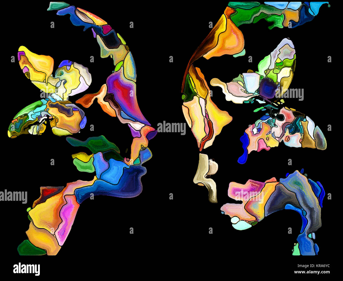 Virtualization of Self Fragmentation Stock Photo - Alamy