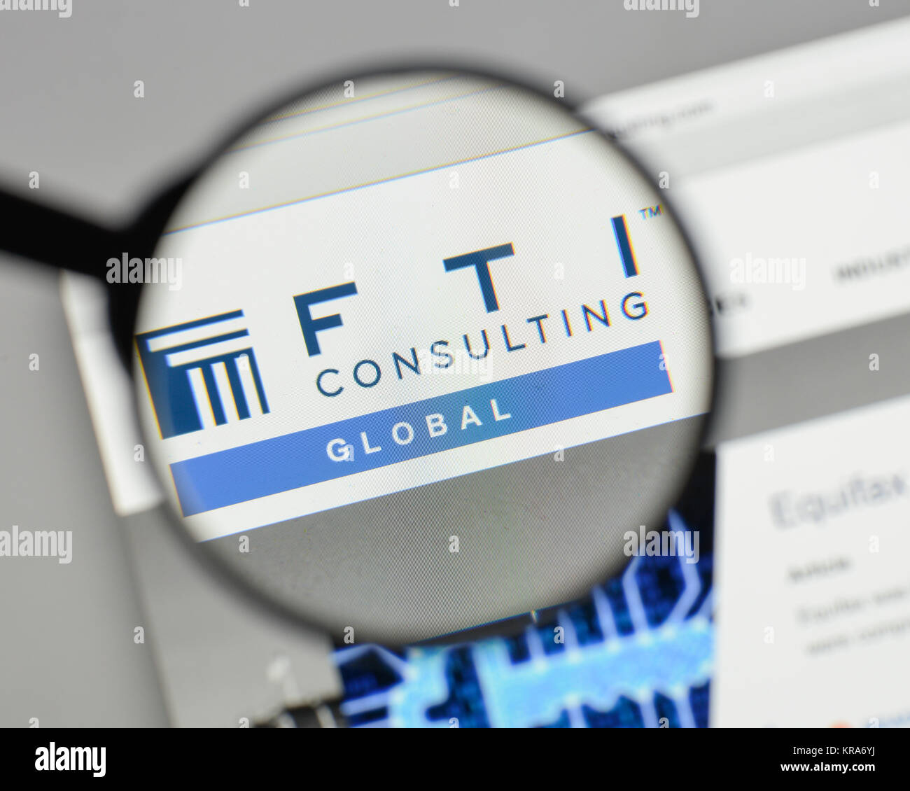 Milan, Italy - August 10, 2017: FTI Consulting logo on the website ...