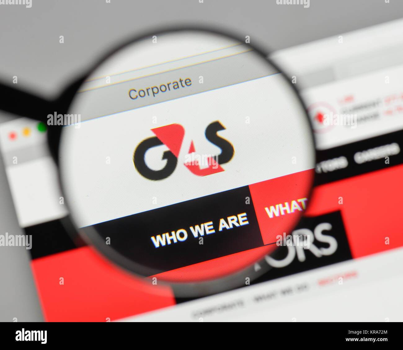 Milan, Italy - August 10, 2017: G4S logo on the website homepage Stock ...