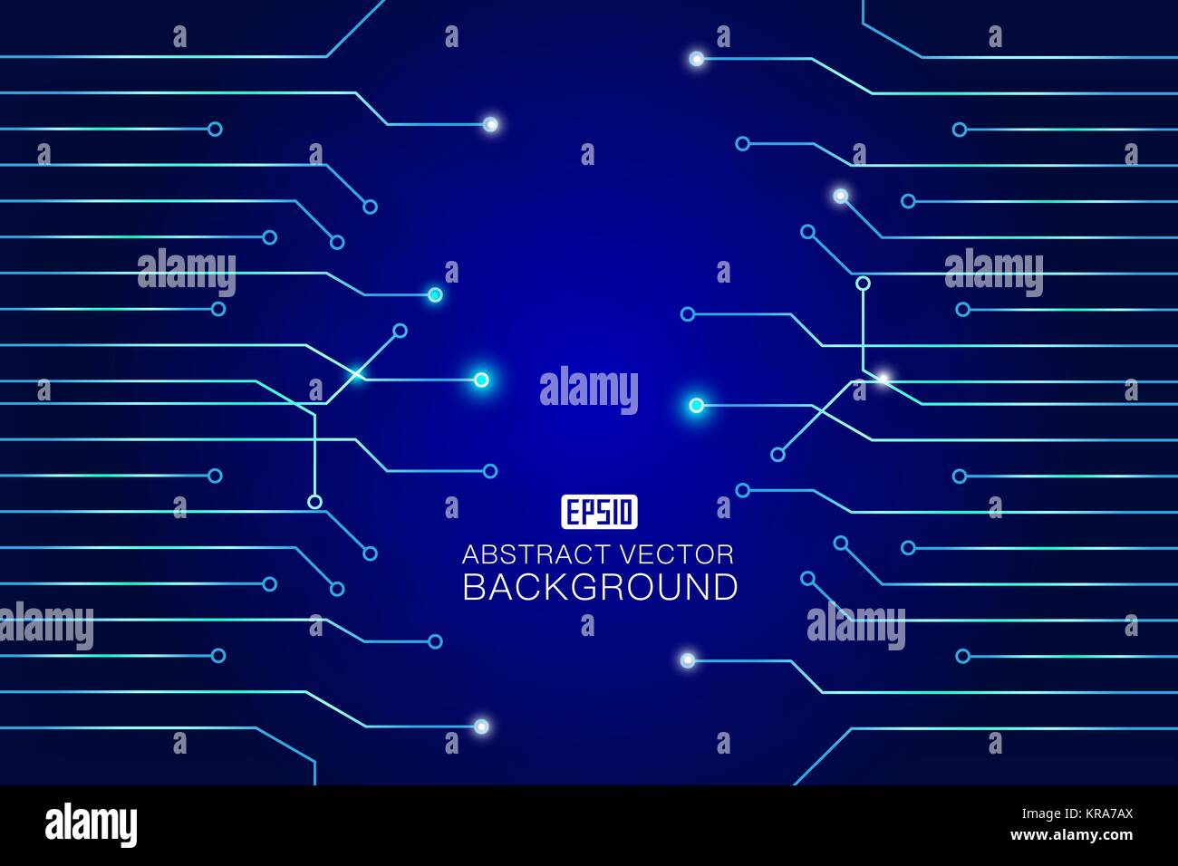 Large data artificial intelligence chip technology abstract vector ...