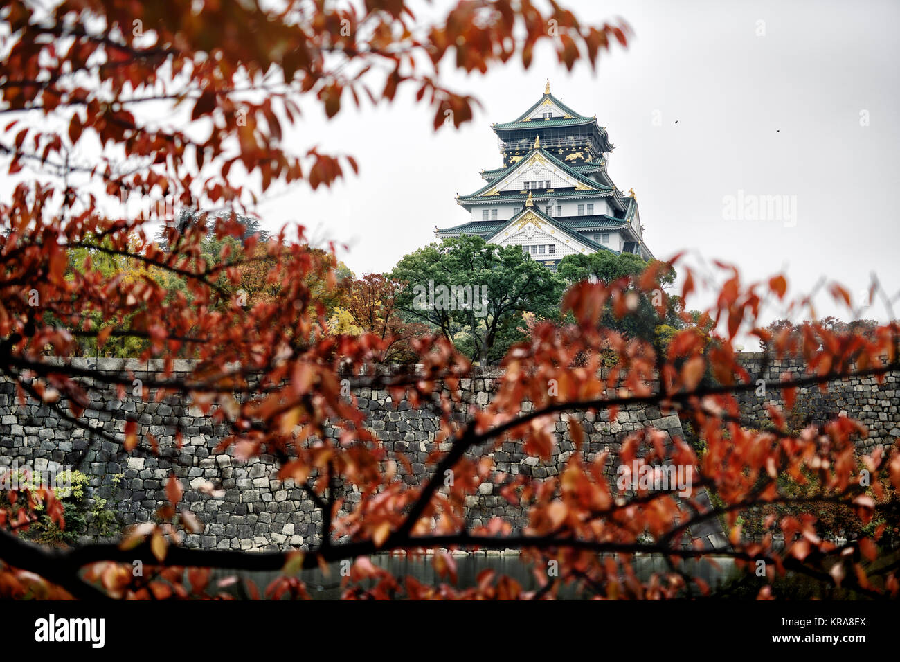 License and prints at MaximImages.com - Osaka Castle, Osakajo view from ...