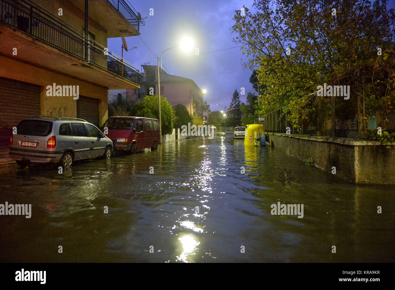 Floods caused by the NUMA cyclone that formed in the Ionian Sea and is ...