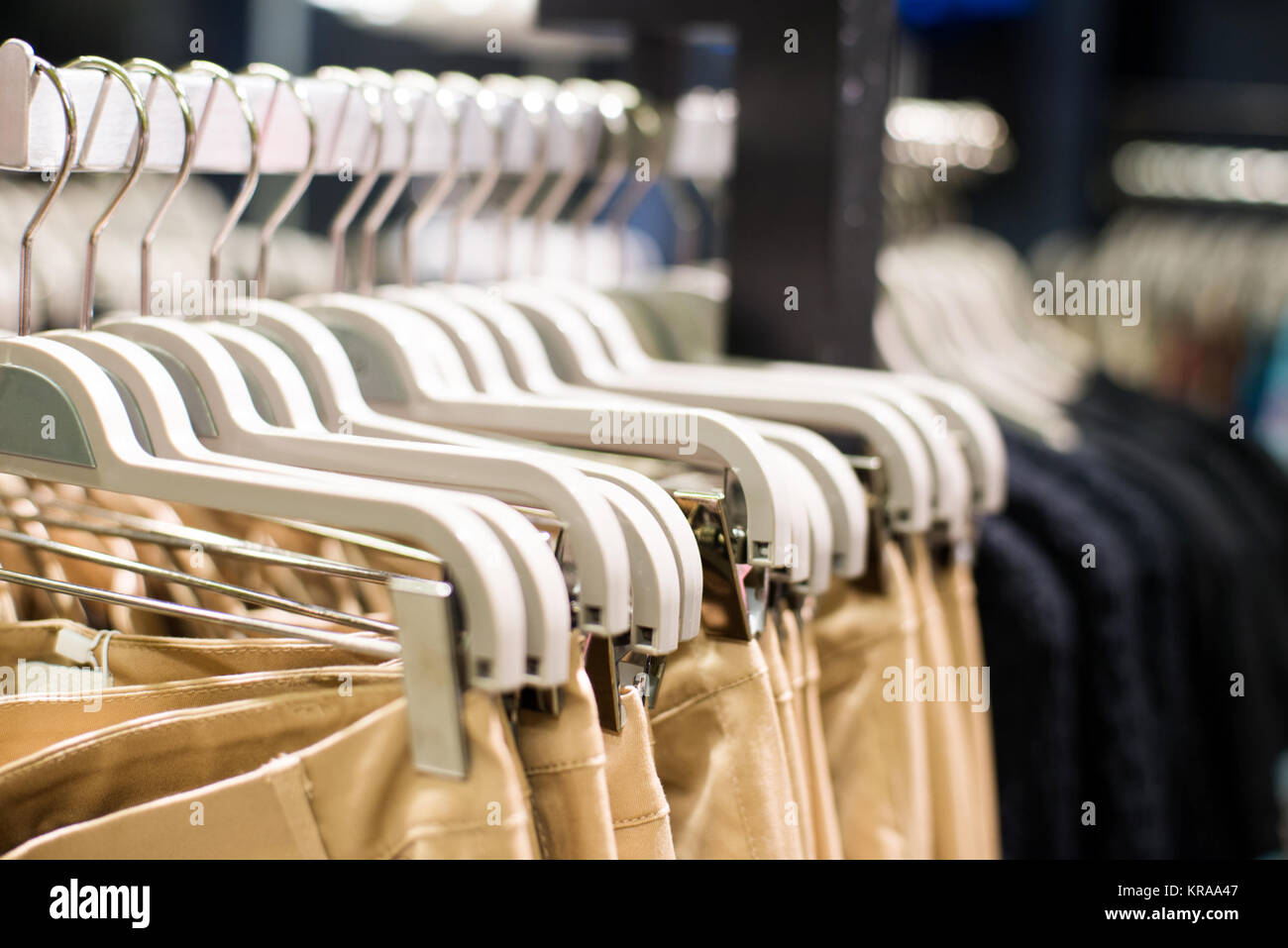 clothes on hangers Stock Photo - Alamy