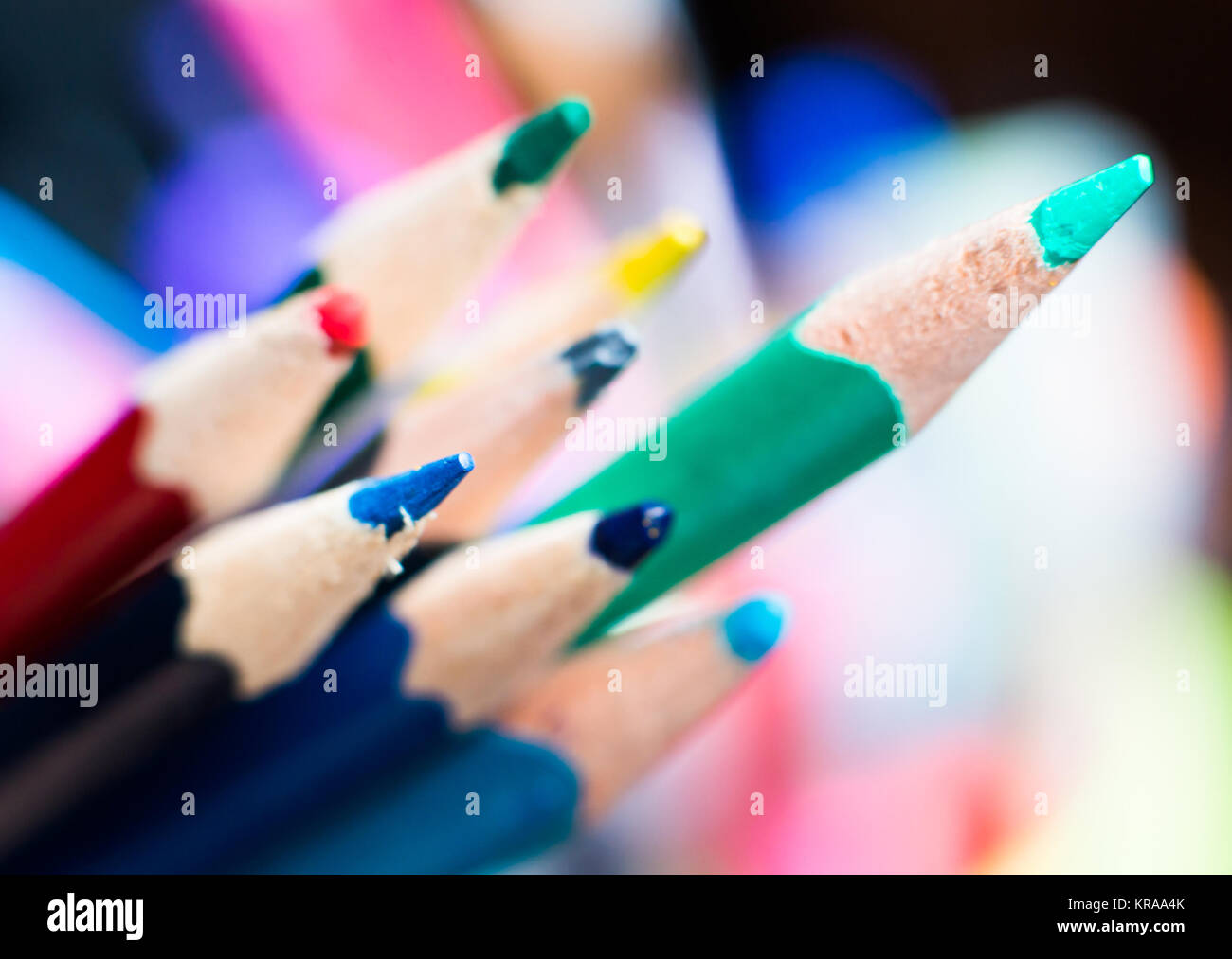 Color pencils close-up Stock Photo - Alamy