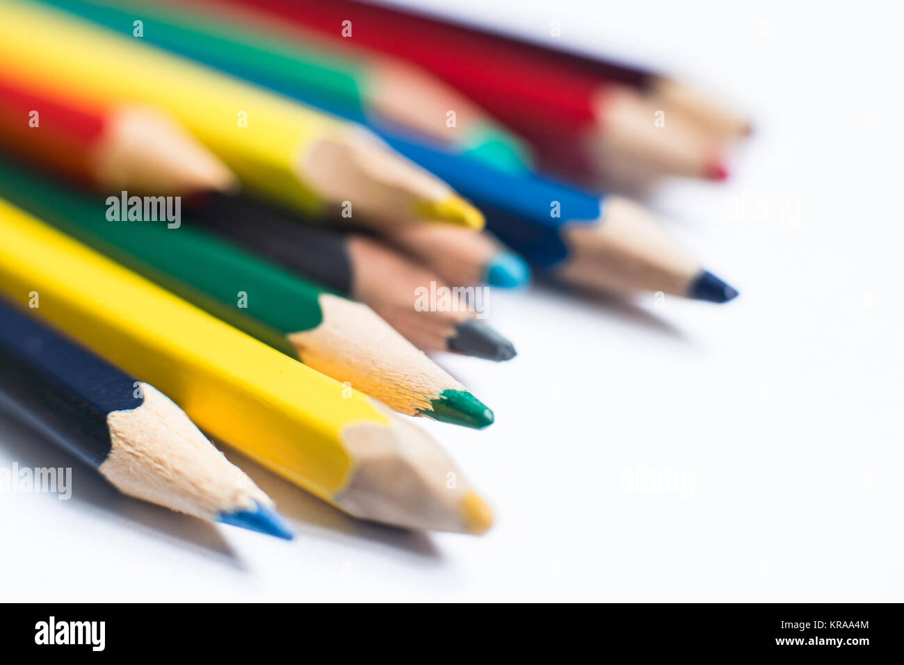 Color pencils close-up Stock Photo - Alamy
