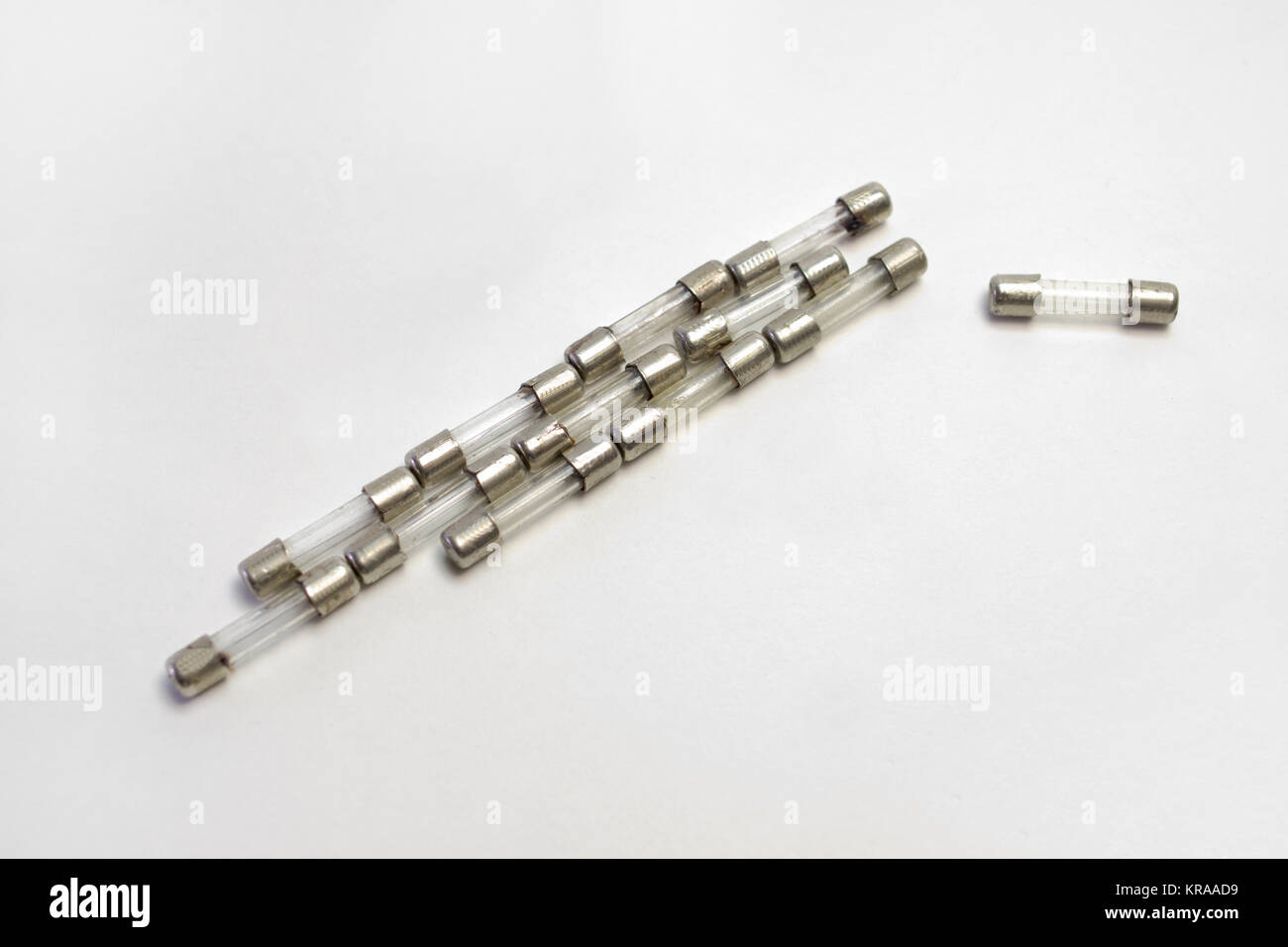 Set of small fuses for soldering in the electronic circuit, laid in a ...