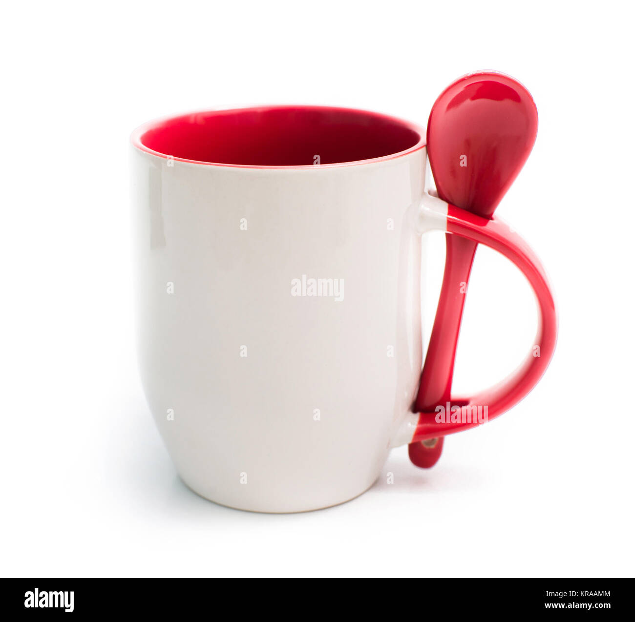 mug with red spoon Stock Photo - Alamy
