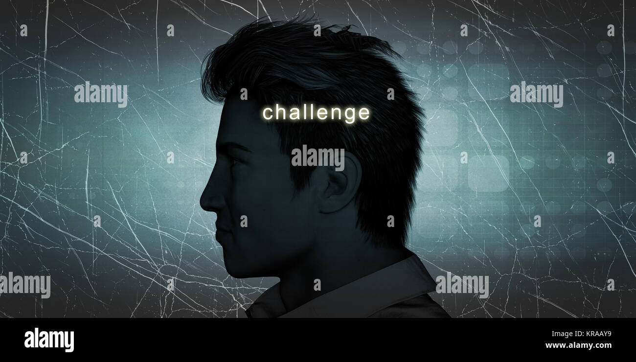 Man Experiencing Challenge Stock Photo - Alamy