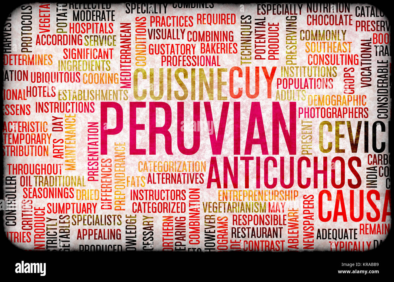 Peruvian Food Menu Stock Photo - Alamy